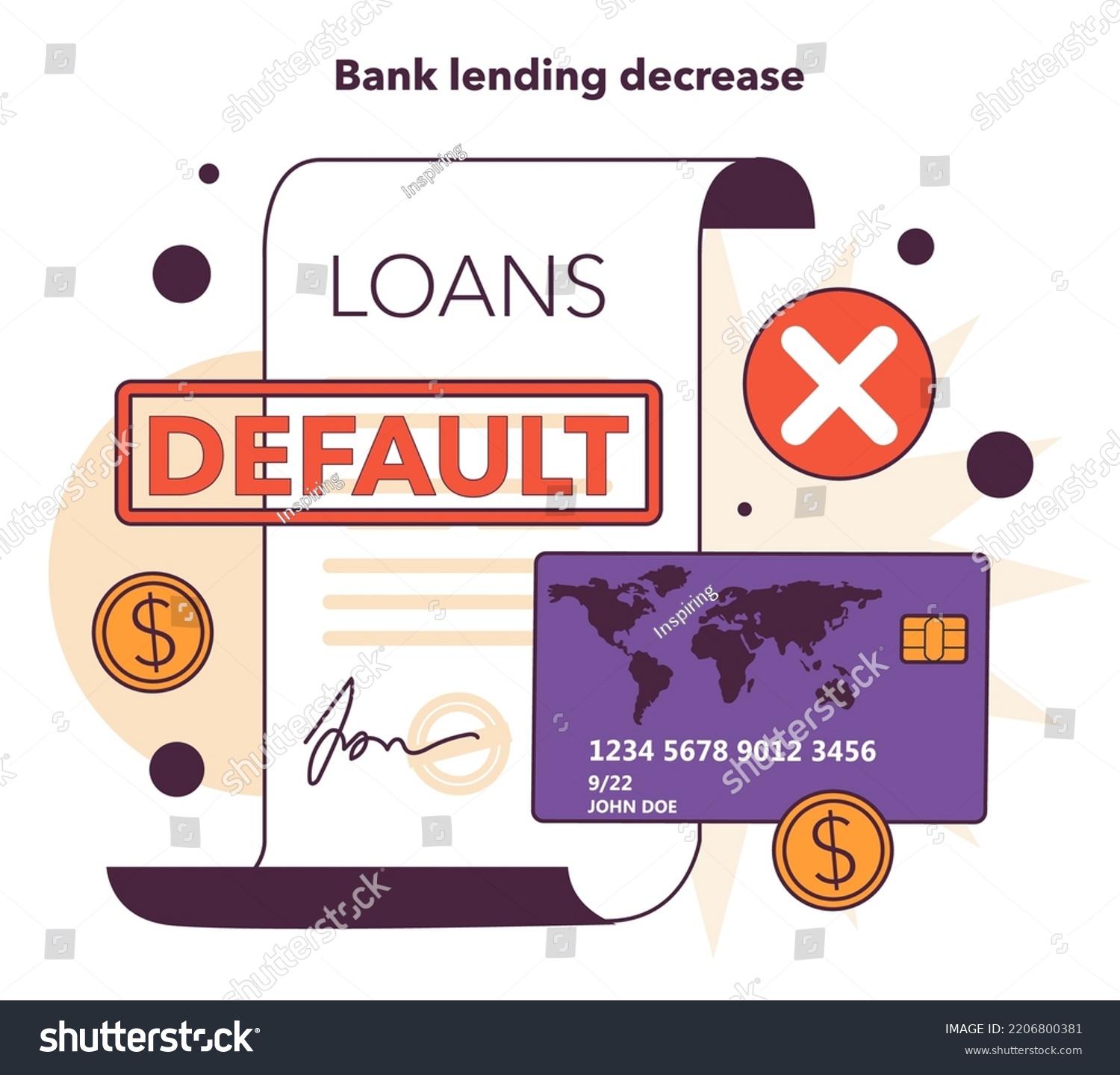 Bank Lending Decrease Recession Indicator Significant Stock Vector ...