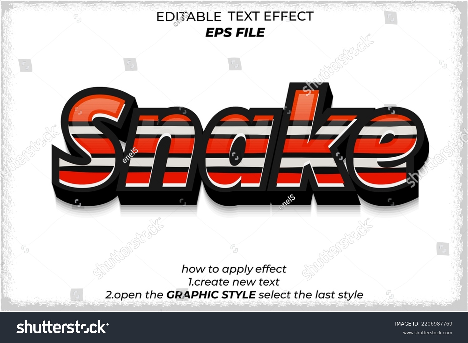 Snake Text Effect Font Editable Typography Stock Vector (Royalty Free ...