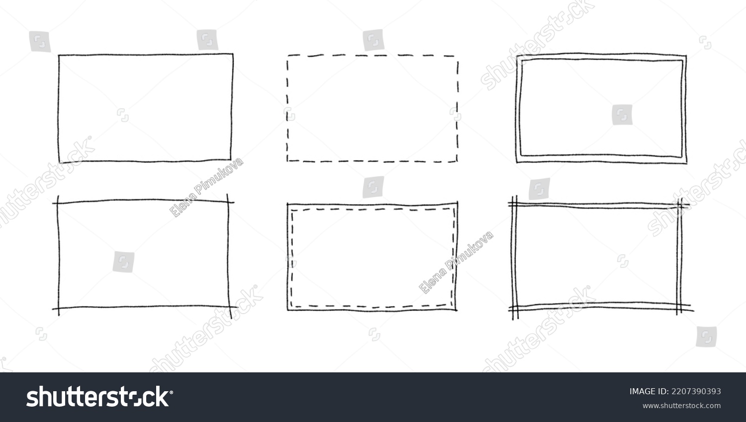Free Hand Drawn Rectangle Frames Set Stock Vector (Royalty Free ... Free Hand Drawn Rectangle Frames Set Stock Vector (Royalty Free ...