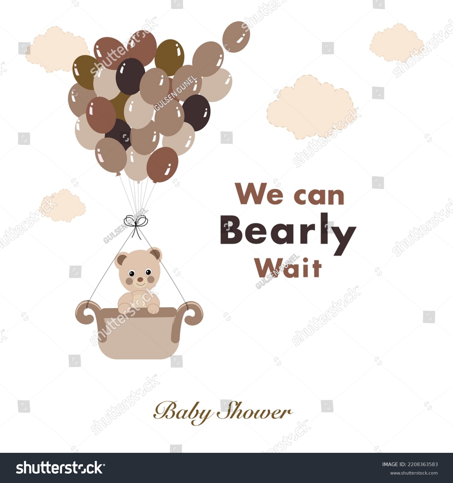 We Can Bearly Wait Text Teddy Stock Vector Royalty Free 2208363583 Shutterstock