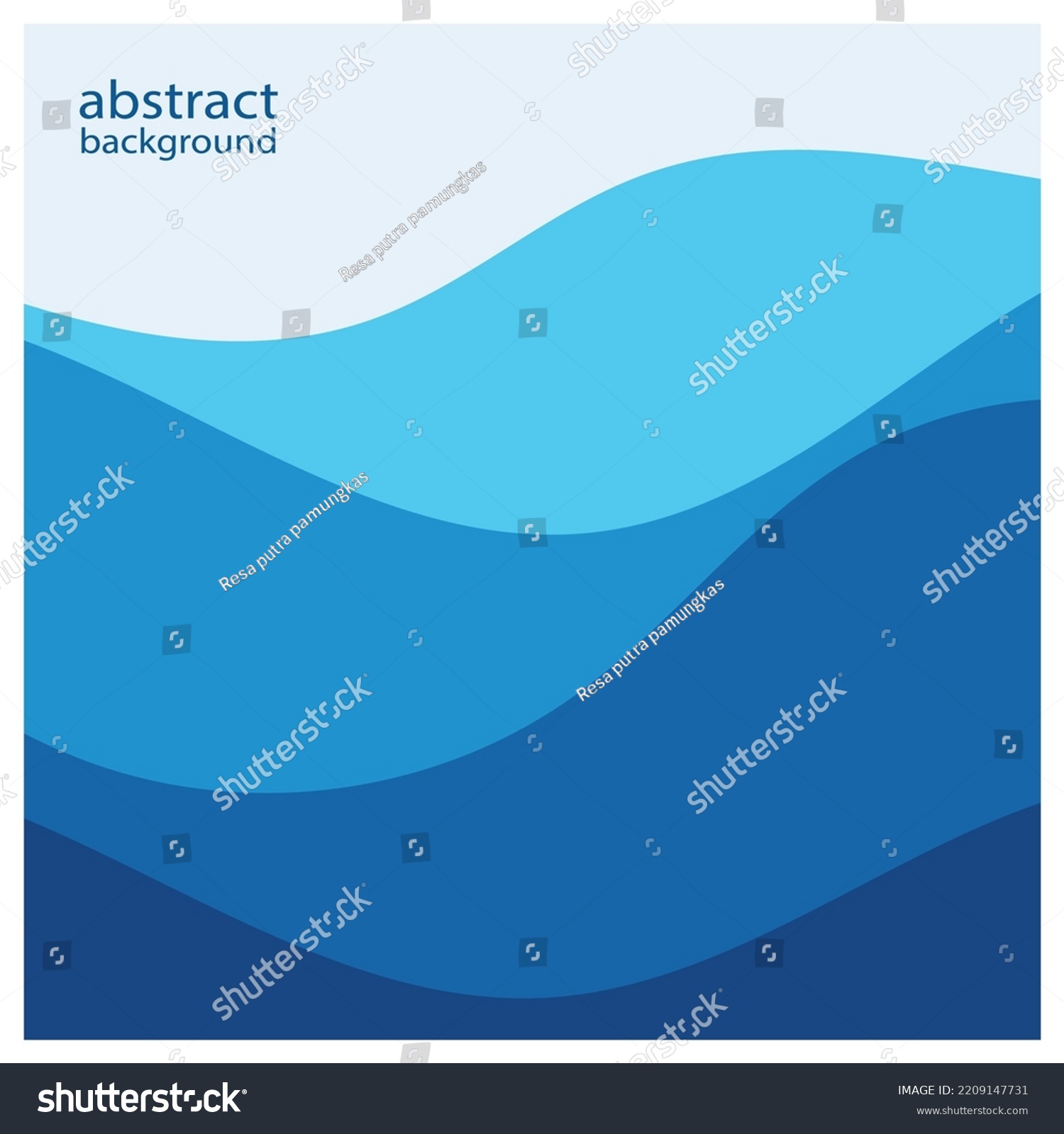 Abstract Beach Wave Background Design Blue Stock Vector (Royalty Free ...