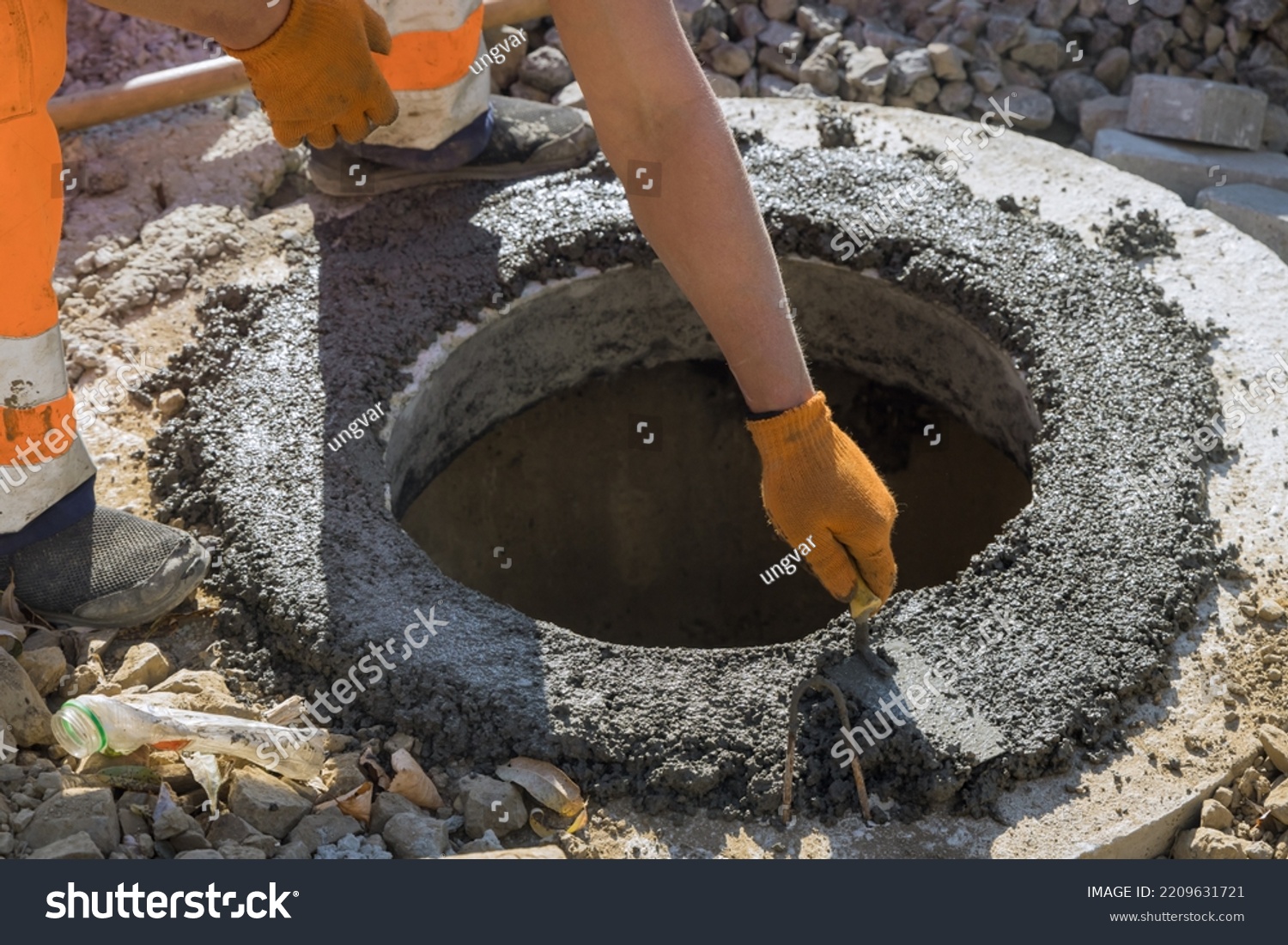 Construction Septic Tank Sewer Manhole Sewage Stock Photo 2209631721 ... Construction Septic Tank Sewer Manhole Sewage Stock Photo 2209631721 ...