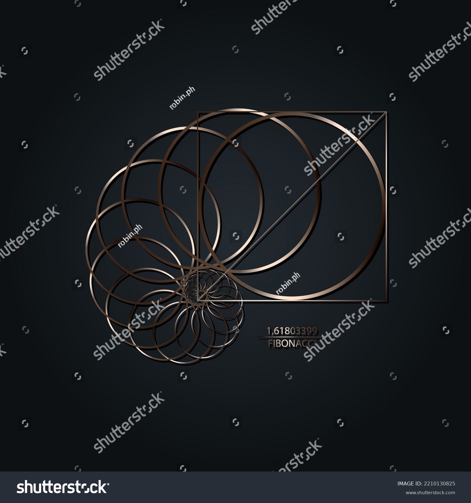 Fibonacci Sequence Circle Golden Ratio Geometric Stock Vector (Royalty ... Fibonacci Sequence Circle Golden Ratio Geometric Stock Vector (Royalty ...
