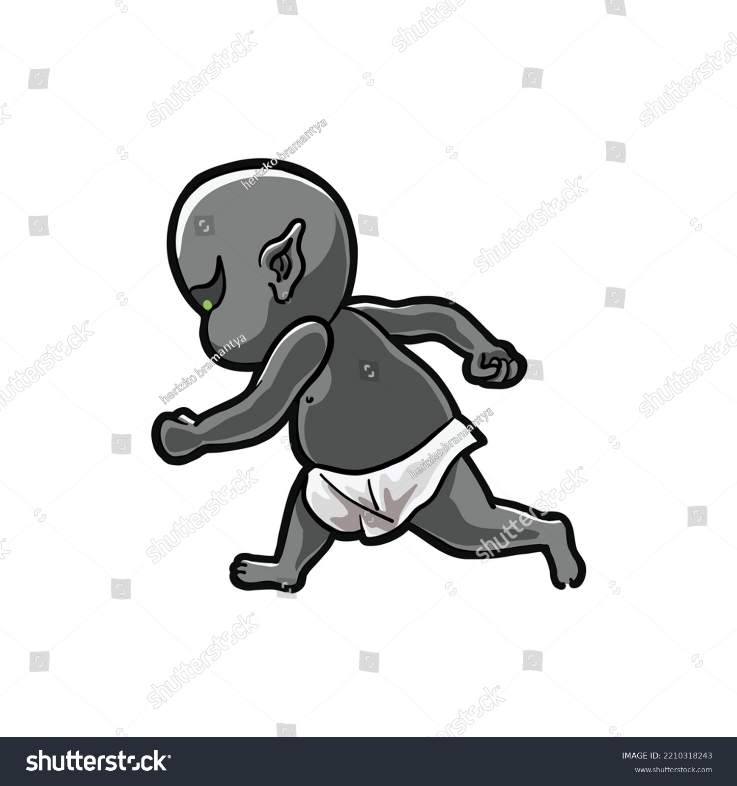 Vector Illustration Indonesian Traditional Ghost Called Stock Vector Royalty Free 2210318243