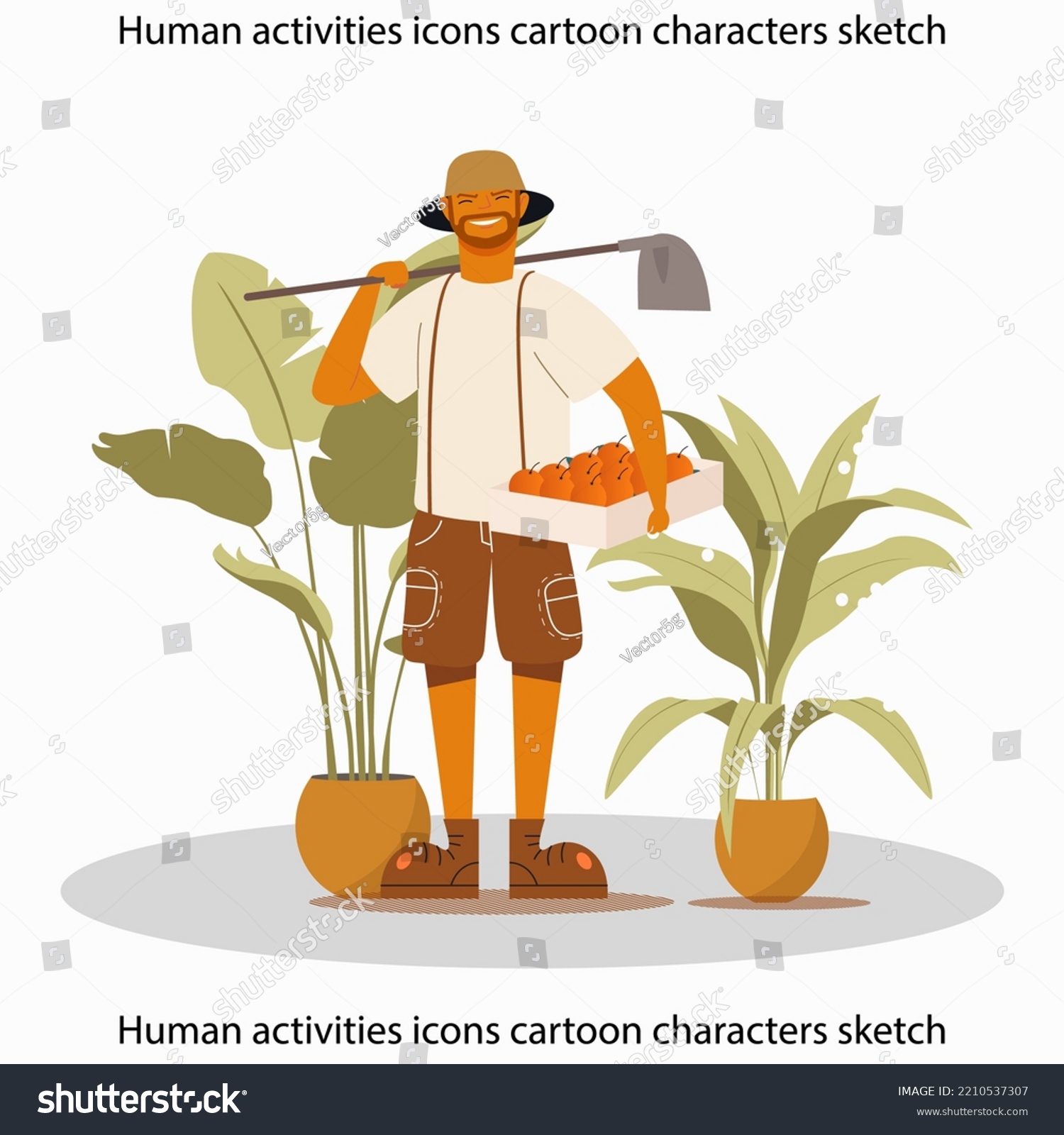 Human Activities Icons Cartoon Characters Sketch Stock Vector (Royalty ... Human Activities Icons Cartoon Characters Sketch Stock Vector (Royalty ...