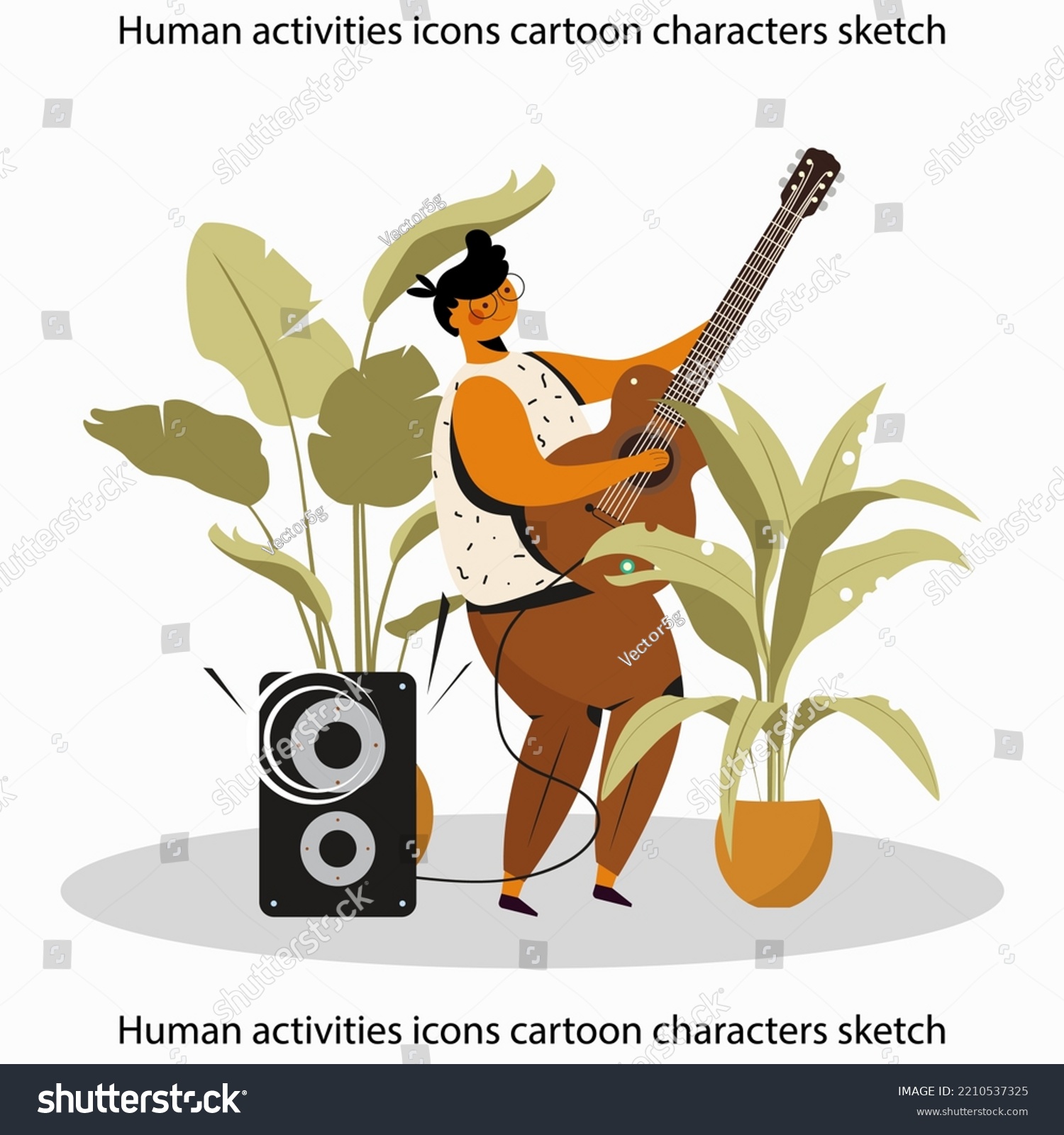 Human Activities Icons Cartoon Characters Sketch Stock Vector (Royalty ... Human Activities Icons Cartoon Characters Sketch Stock Vector (Royalty ...