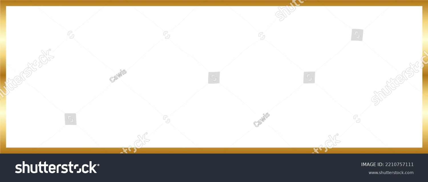 Rectangular Gold Border Frame Vector Stock Vector (Royalty Free ...