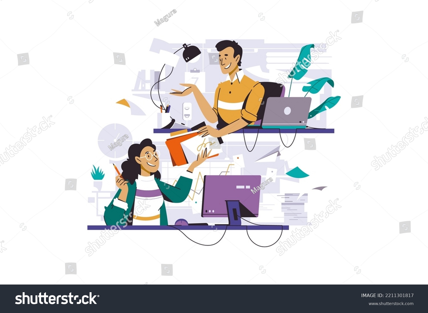 Difference Between Working Home Office Stock Vector (Royalty Free ... Difference Between Working Home Office Stock Vector (Royalty Free ...