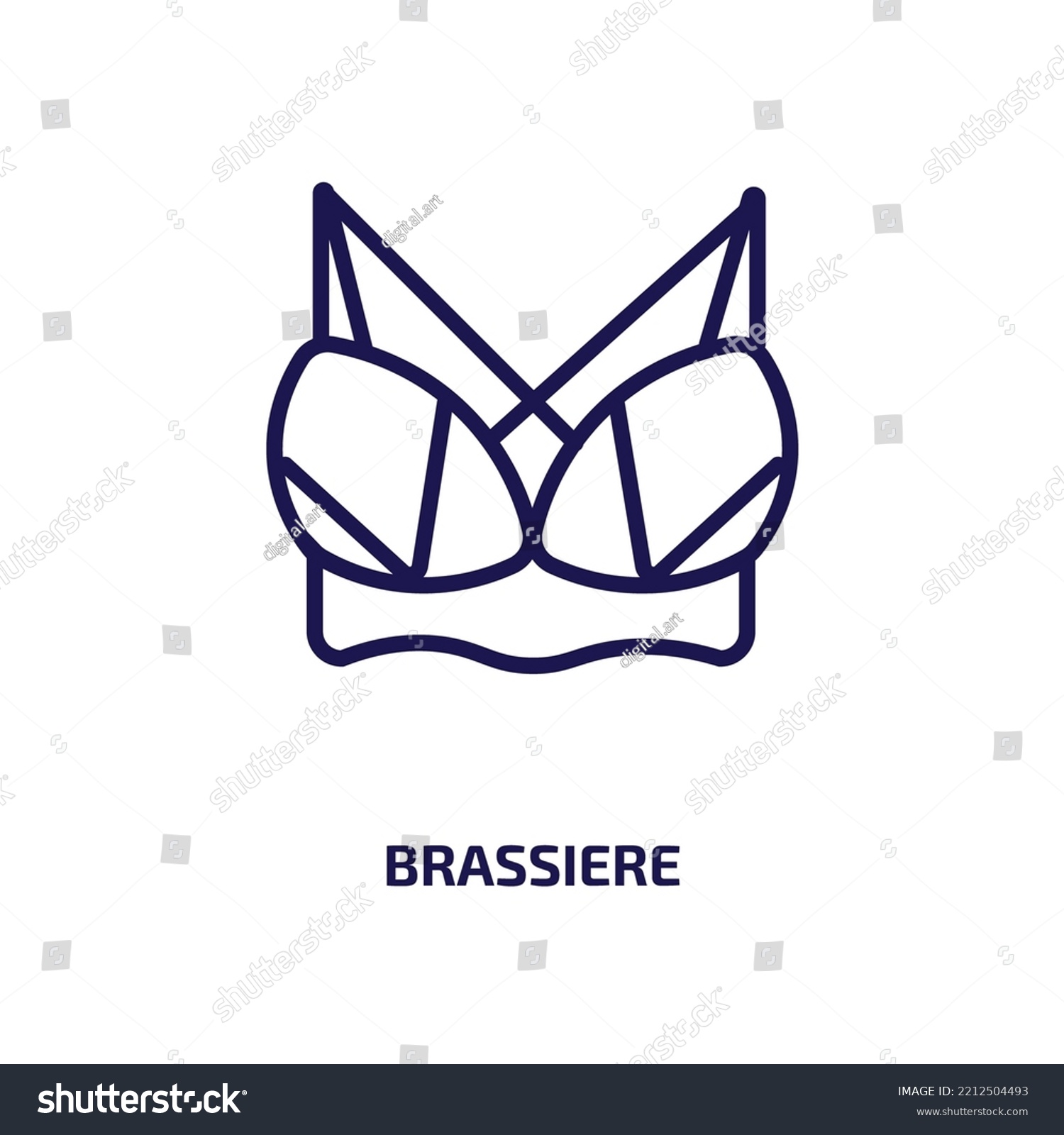 Brassiere Icon Clothes Collection Thin Linear Stock Vector Royalty Free 2212504493 Shutterstock
