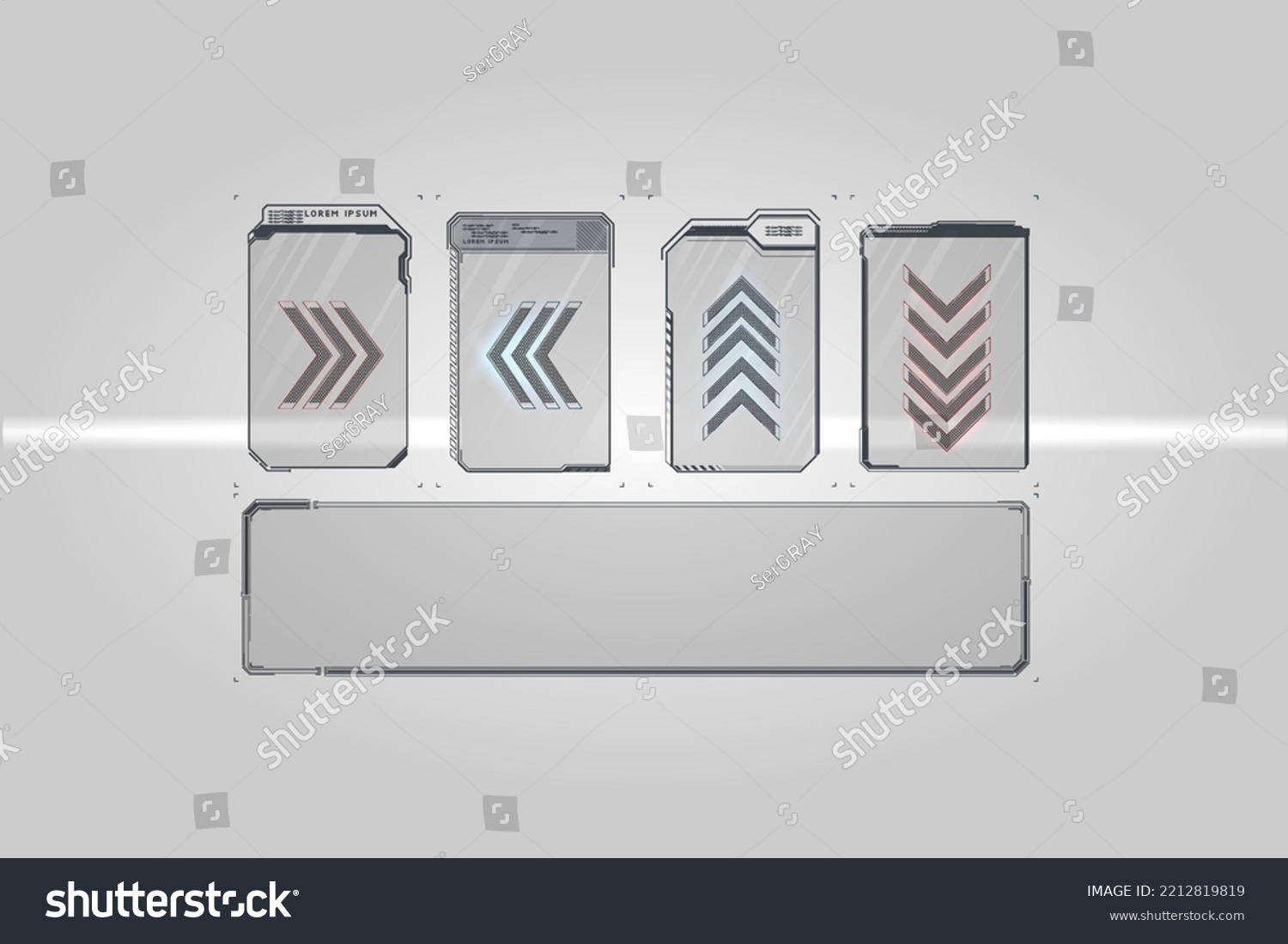 Gui Elements Game Data Information Infographic Stock Vector Royalty