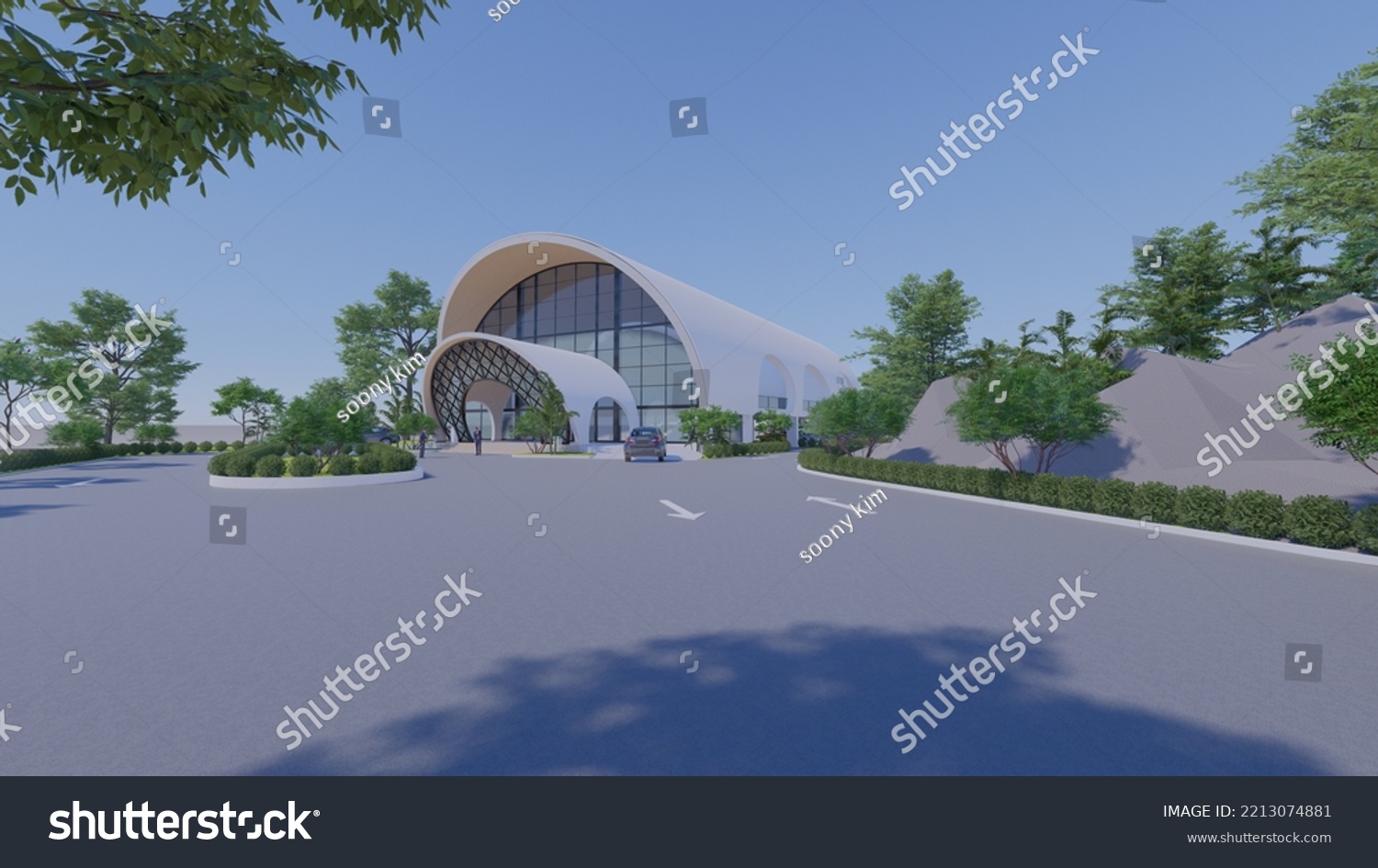 3d Building Rendering Design Stock Illustration 2213074881 Shutterstock