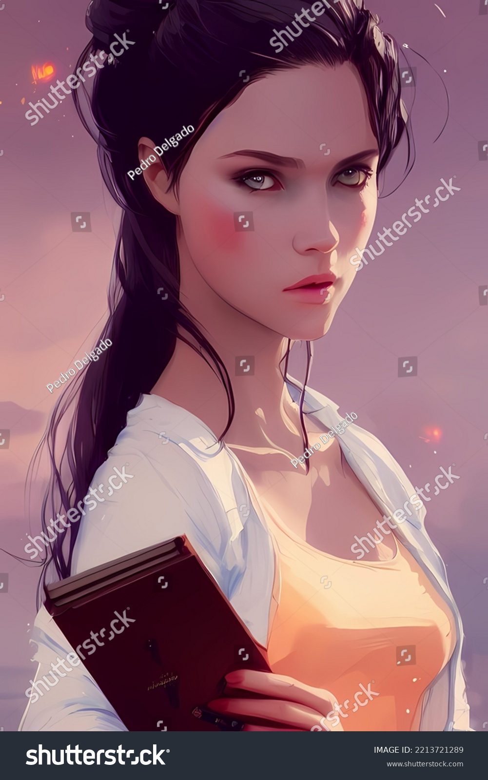 Illustration Sexy Young Anime Girl Wearing Stock Illustration 2213721289 Shutterstock