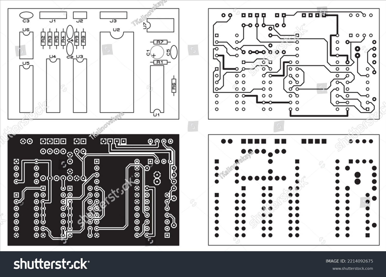 Tracing Conductors Multilayer Printed Circuit Board Stock Vector ... Tracing Conductors Multilayer Printed Circuit Board Stock Vector ...