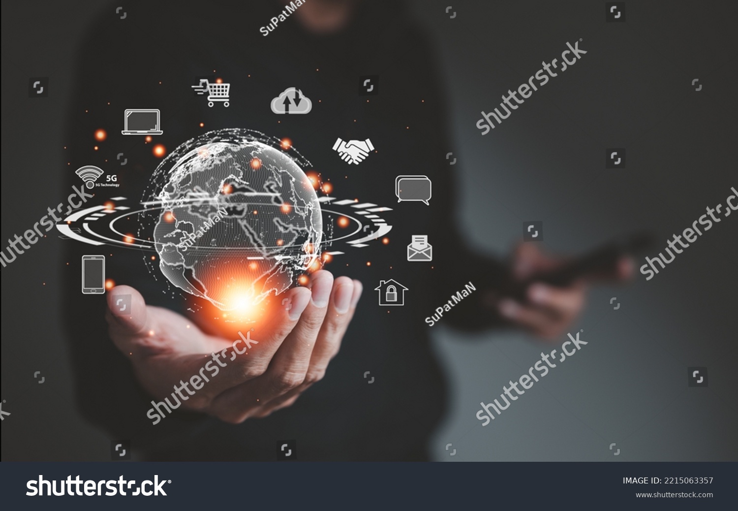 Man Hand Holding Virtual Global Internet Stock Photo 2215063357 ... Man Hand Holding Virtual Global Internet Stock Photo 2215063357 ...