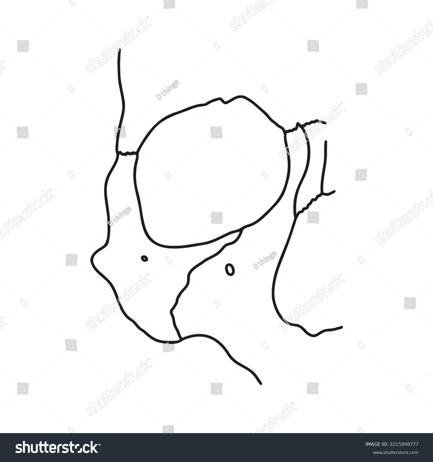 Human Eye Socket Front View Outline Stock Vector Royalty Free 2215848777 Shutterstock