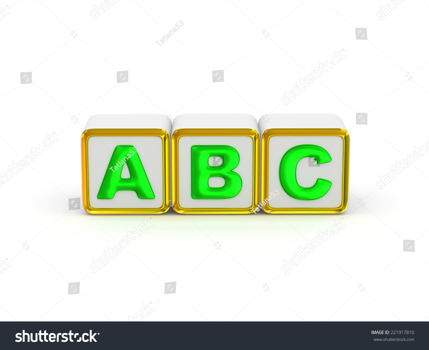 Abc Alphabet 3d Stock Illustration 221917810 | Shutterstock