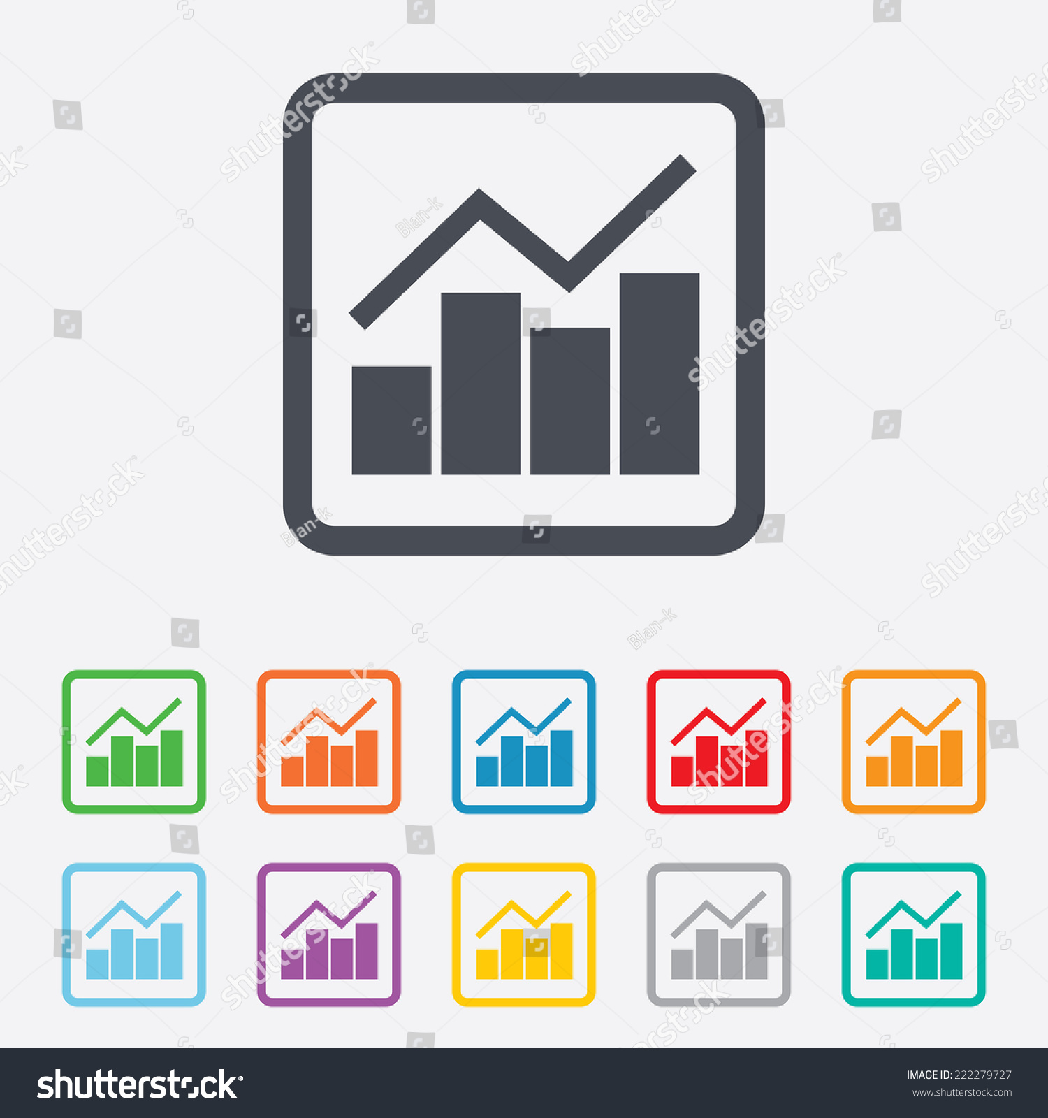 Graph Chart Sign Icon Diagram Symbol Stock Illustration 222279727