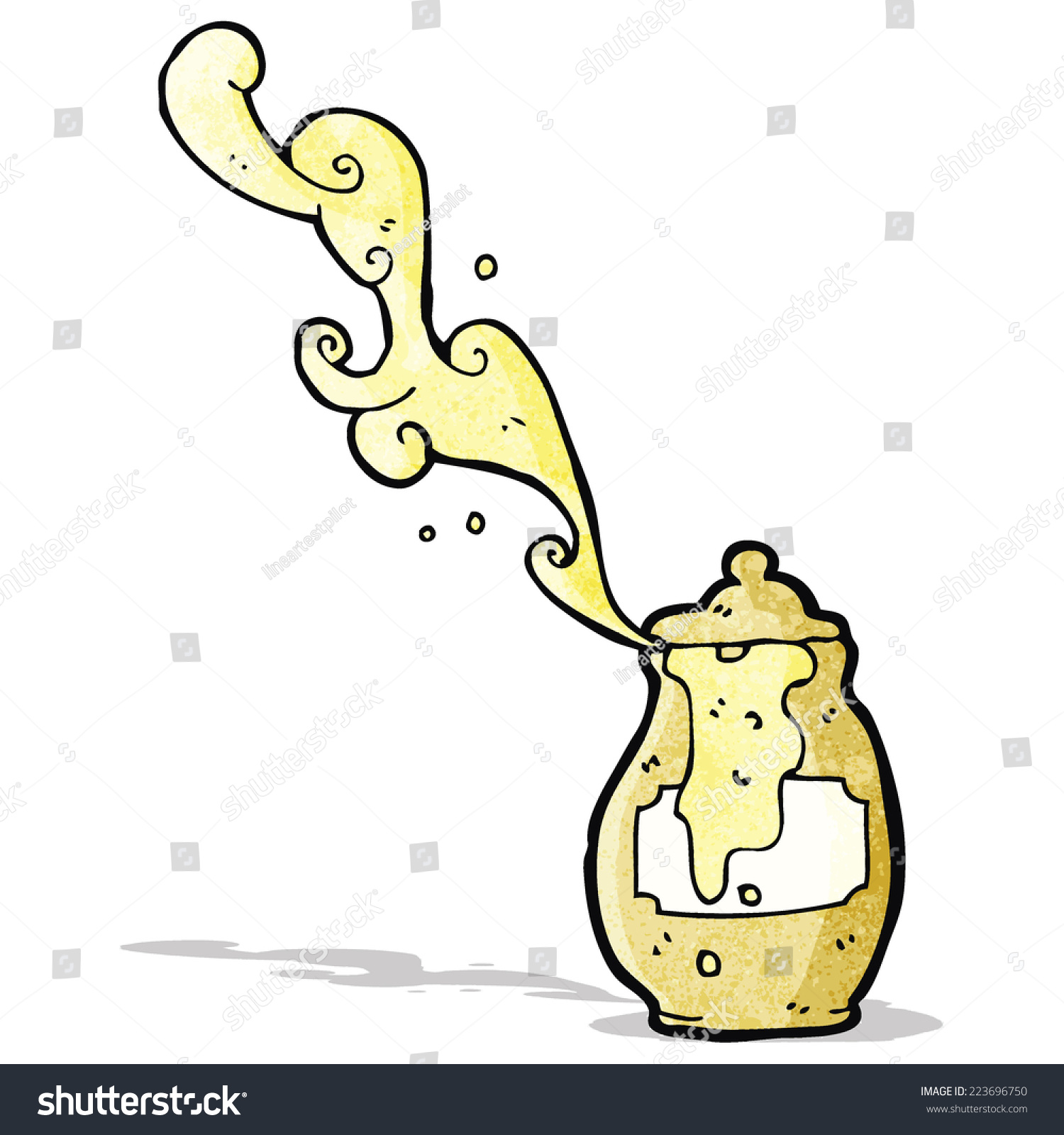 Old Clay Honeypot Cartoon เวกเตอร์สต็อก ปลอดค่าลิขสิทธิ์ 223696750