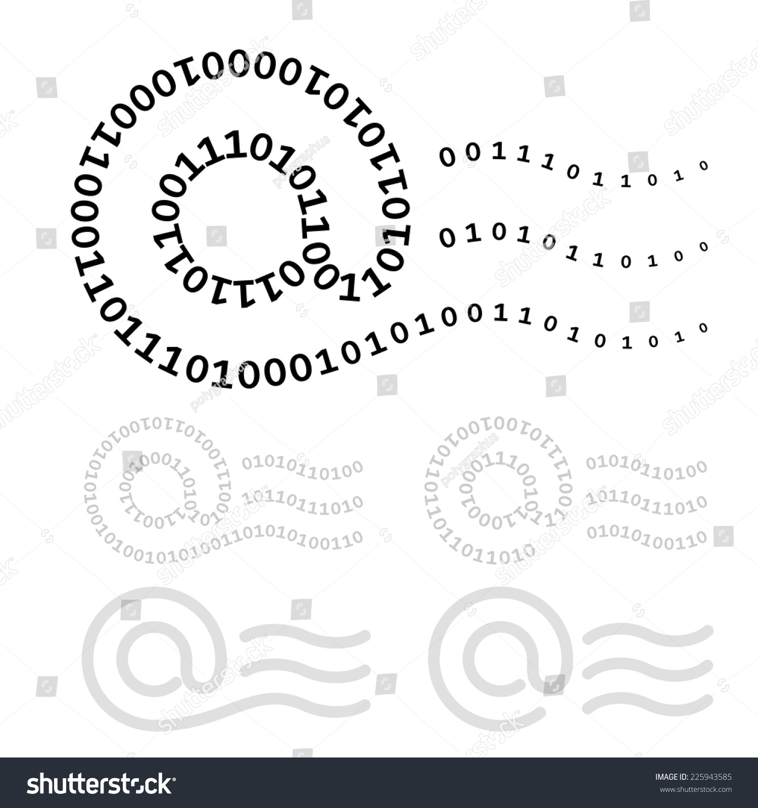 Symbol Consist Binary Code Eps8 Rgb Stock Vector (royalty Free