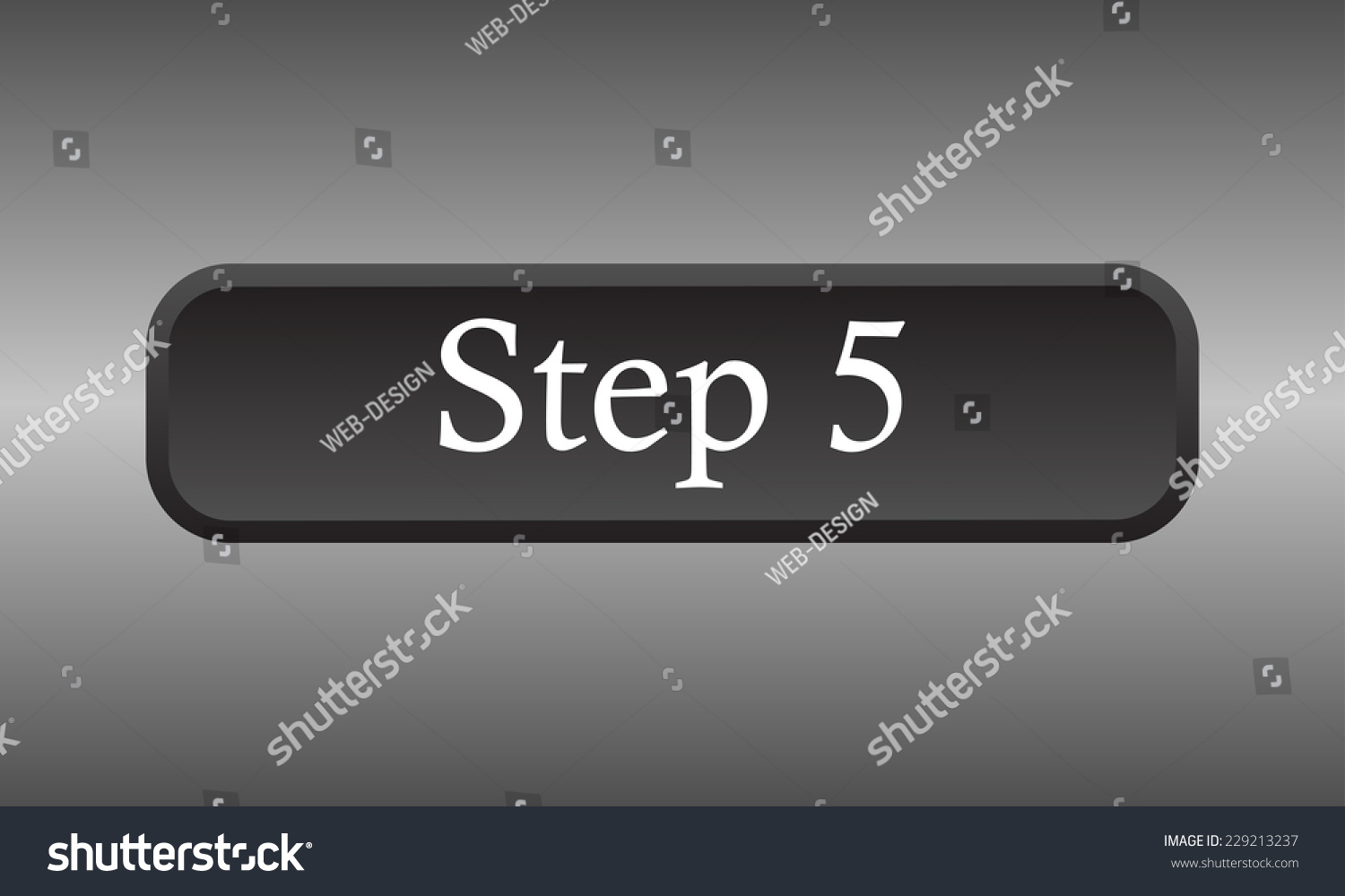 Step 5 Button Stock Vector (Royalty Free) 229213237 | Shutterstock