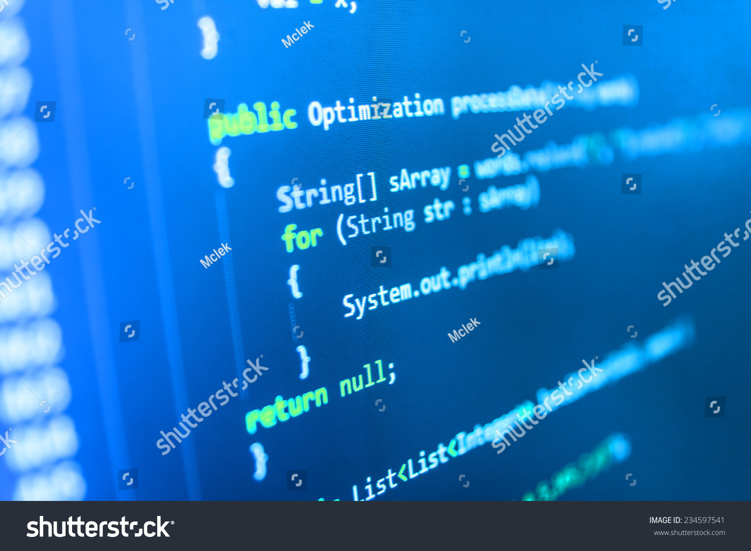 Software Developer Programming Code Abstract Computer Stock Photo ...