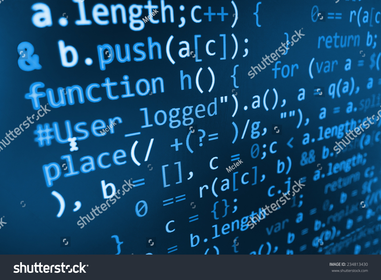 Software Developer Programming Code Abstract Computer Stock Photo ...