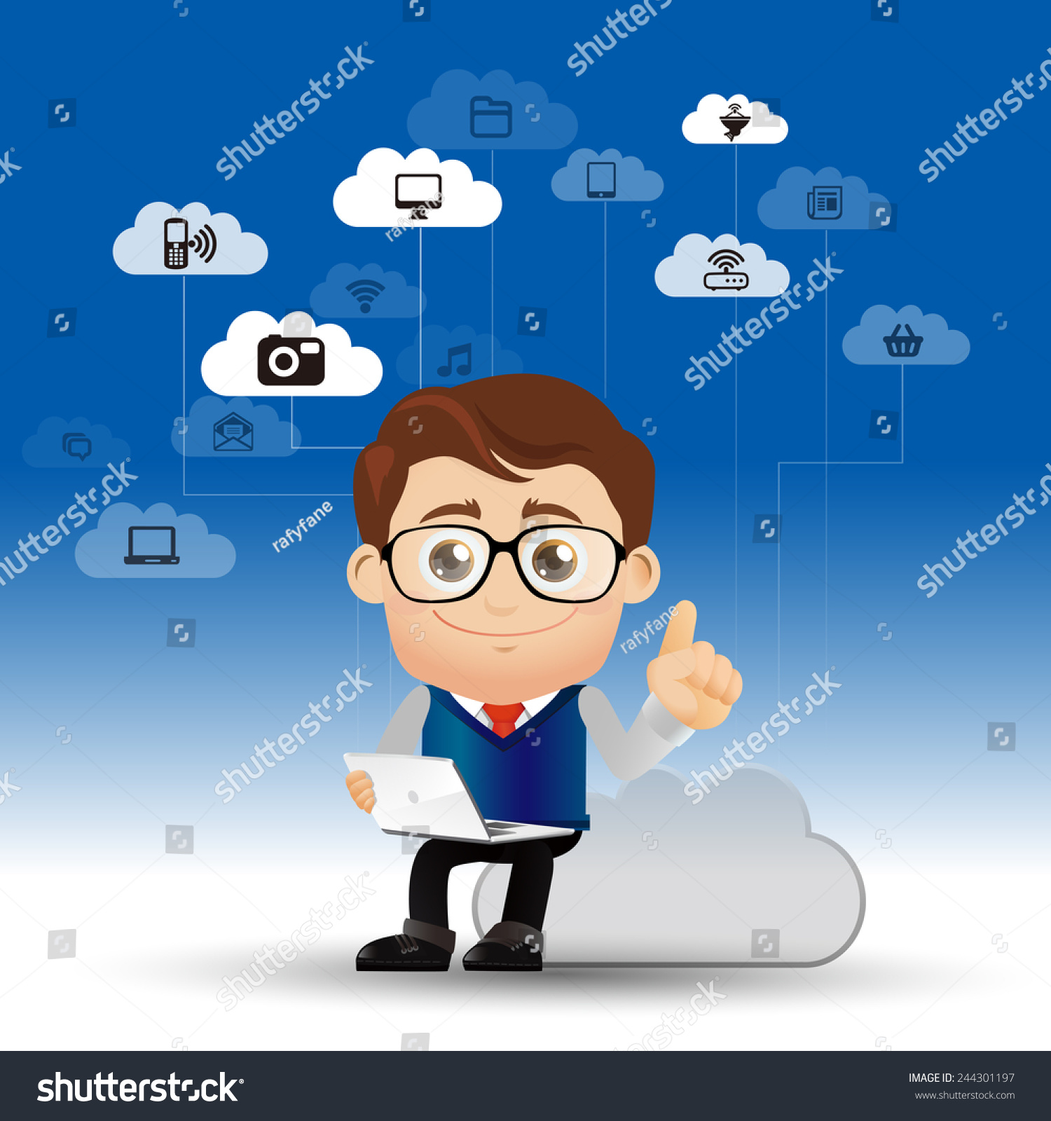 3 Cartoon Men W Clouds Images, Stock Photos & Vectors | Shutterstock