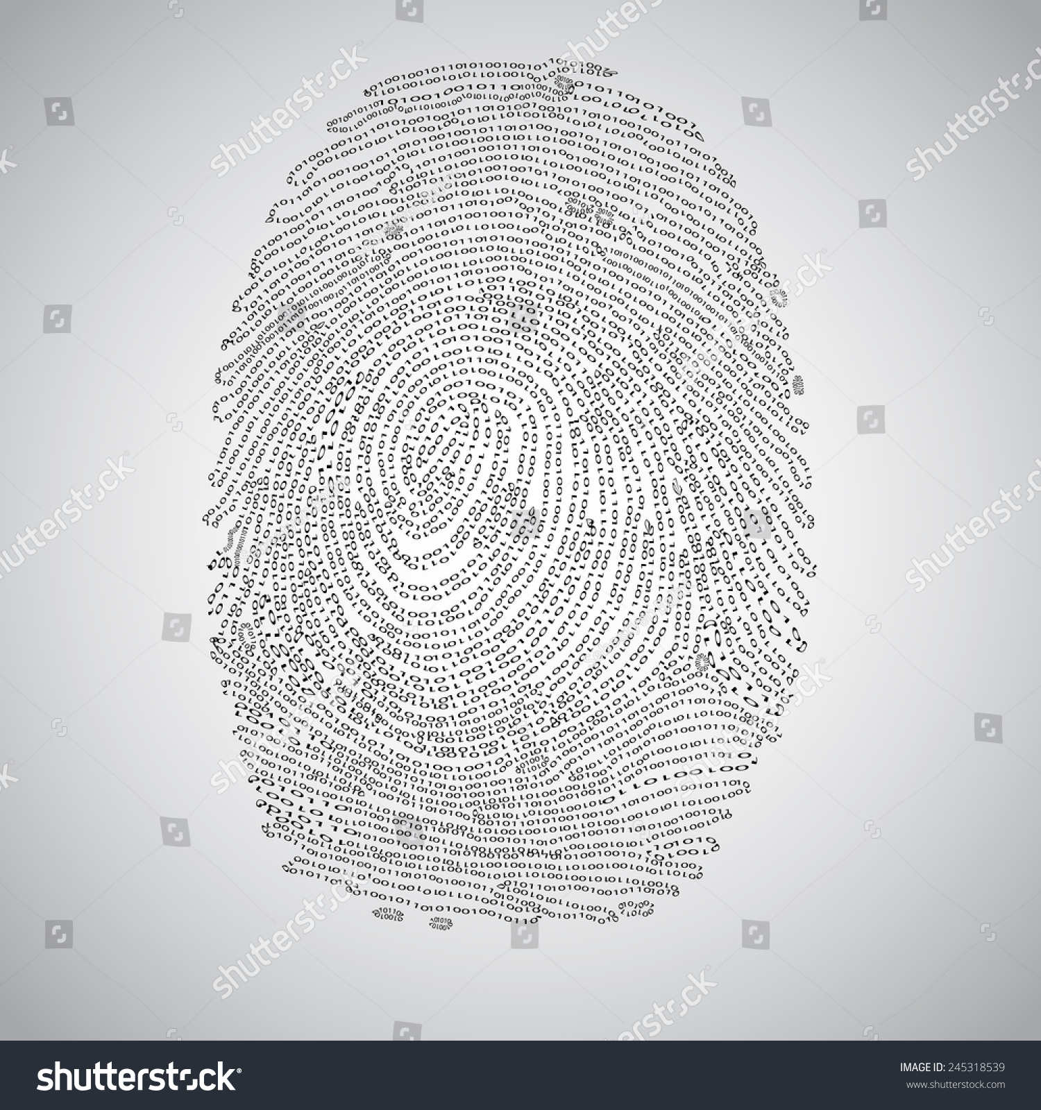 Fingerprint Made By Binary Code Vector Stock Vector (Royalty Free ...
