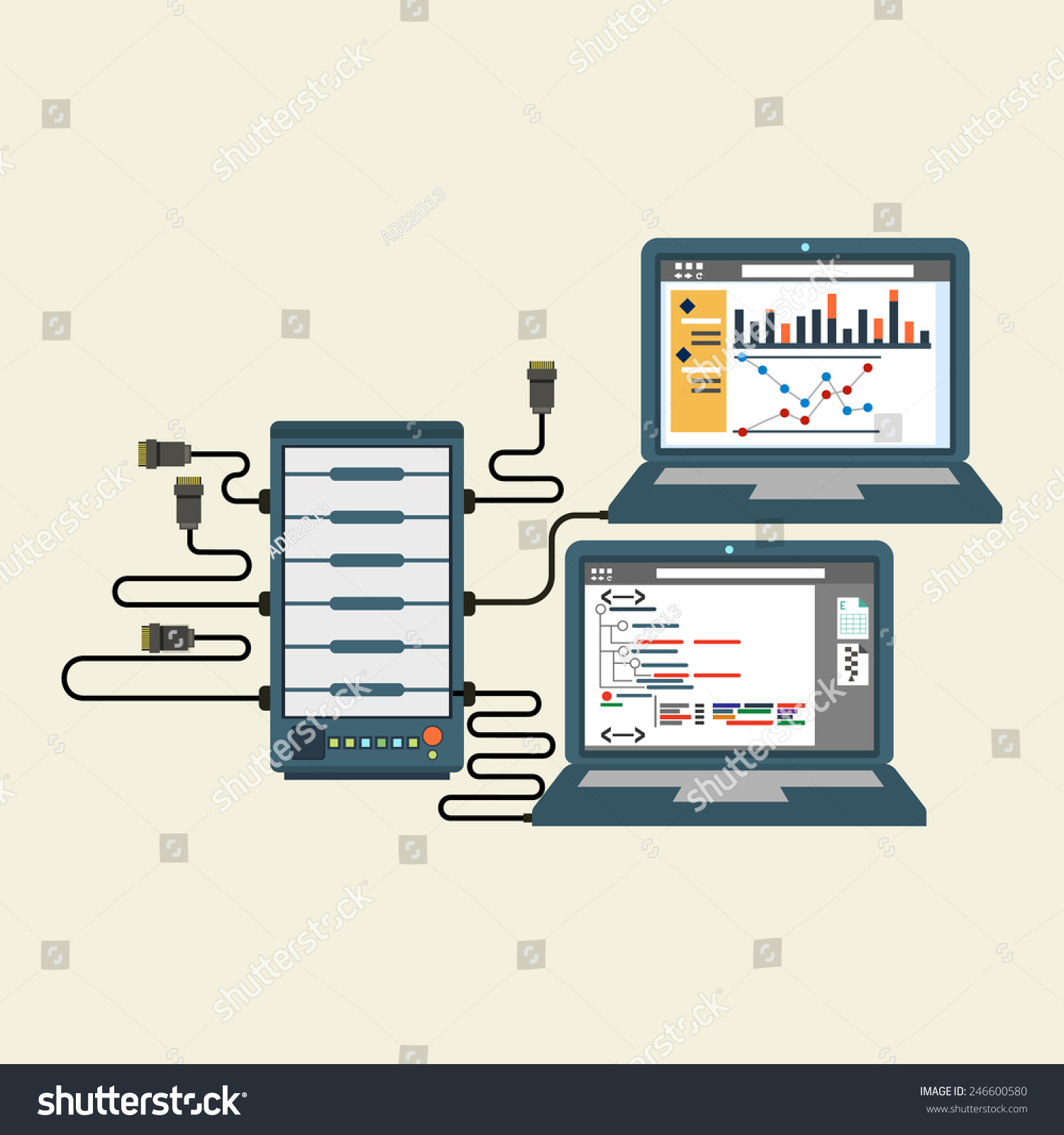 Computer Server Stock Vector (Royalty Free) 246600580 | Shutterstock
