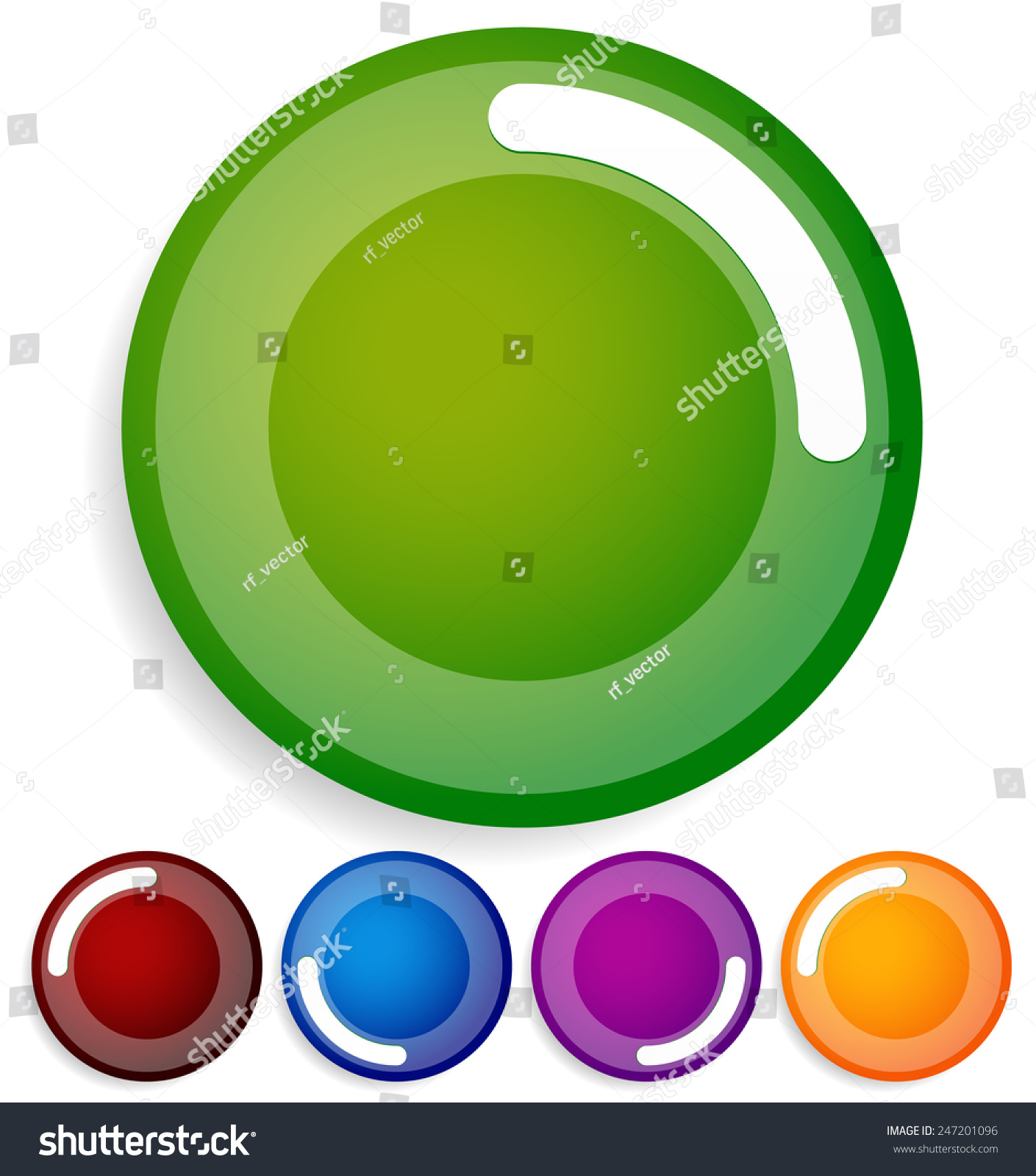 Preloader Buffer Shape Gui Element Completion Stock Vector (Royalty ...