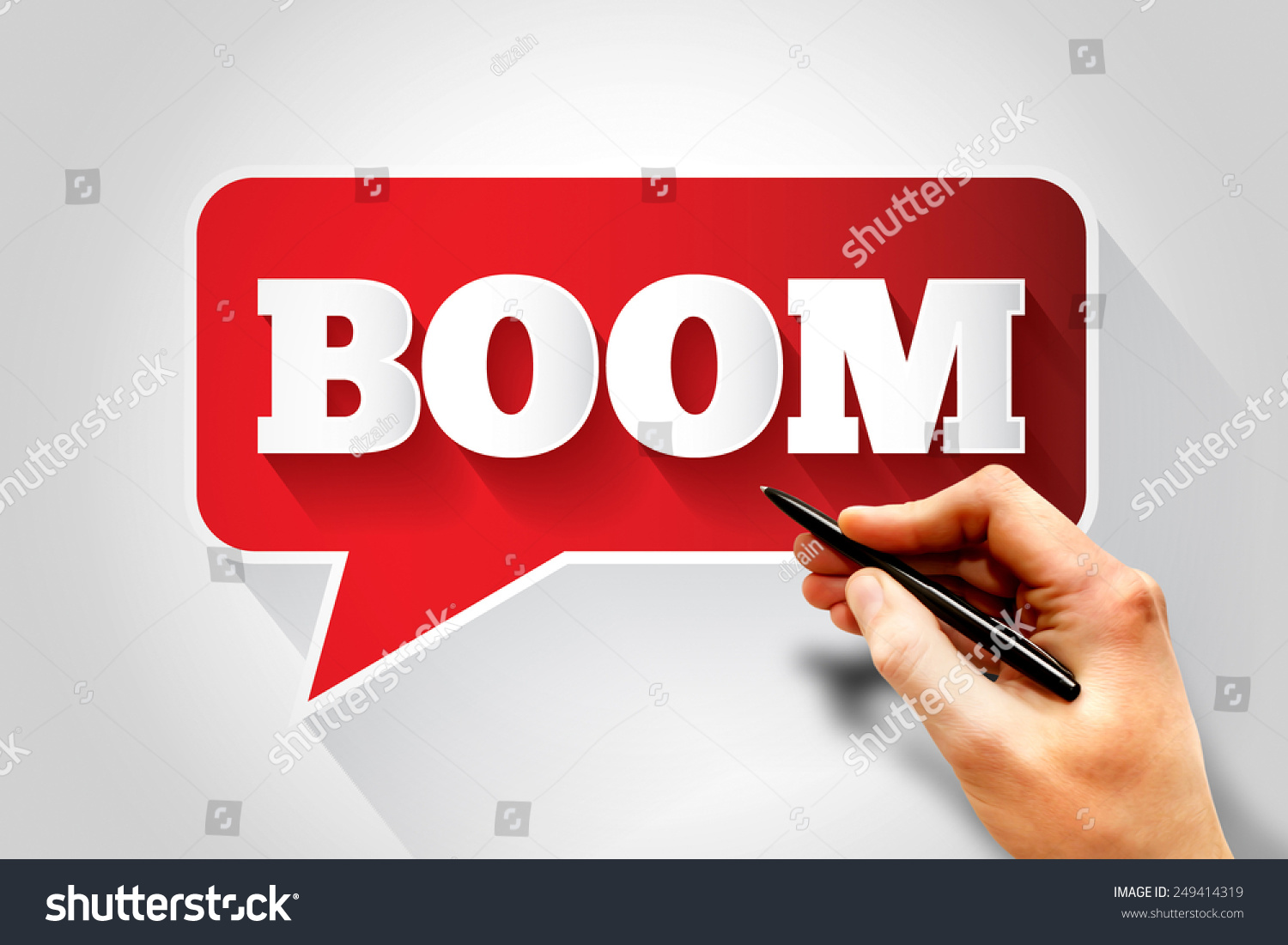 Boom Text Message Bubble Business Concept Stock Photo 249414319 ... Boom Text Message Bubble Business Concept Stock Photo 249414319 ...