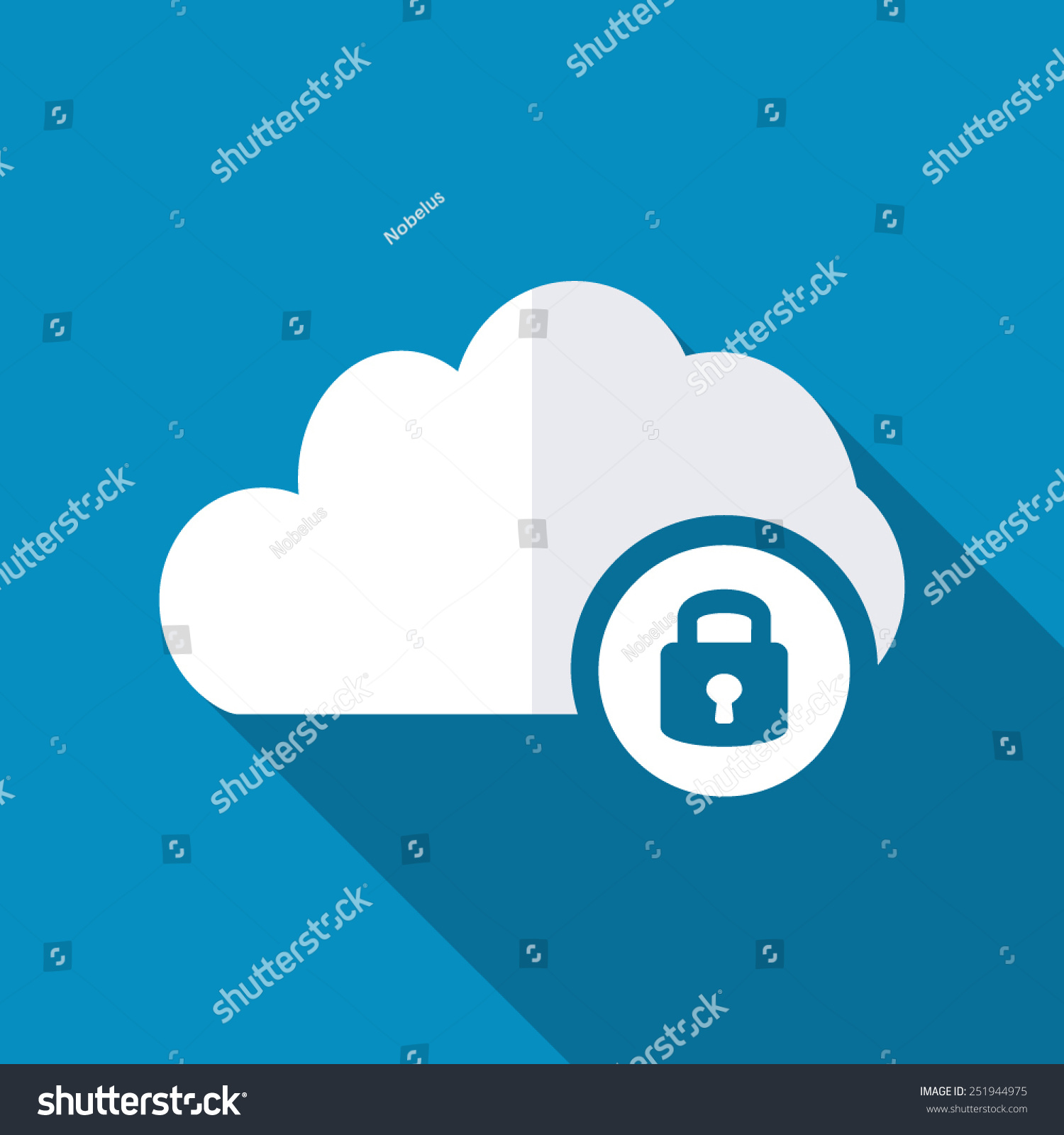 Cloud Computing Lock Icon Stock Vector (Royalty Free) 251944975 ...