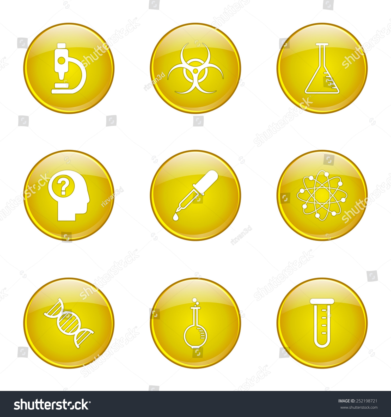 Science Instruments Yellow Vector Button Icon Stock Vector (Royalty ...