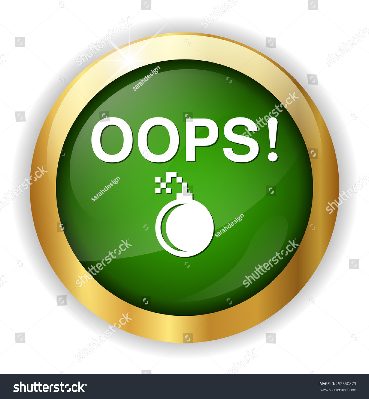 Oops Button Stock Vector (Royalty Free) 252550879 | Shutterstock