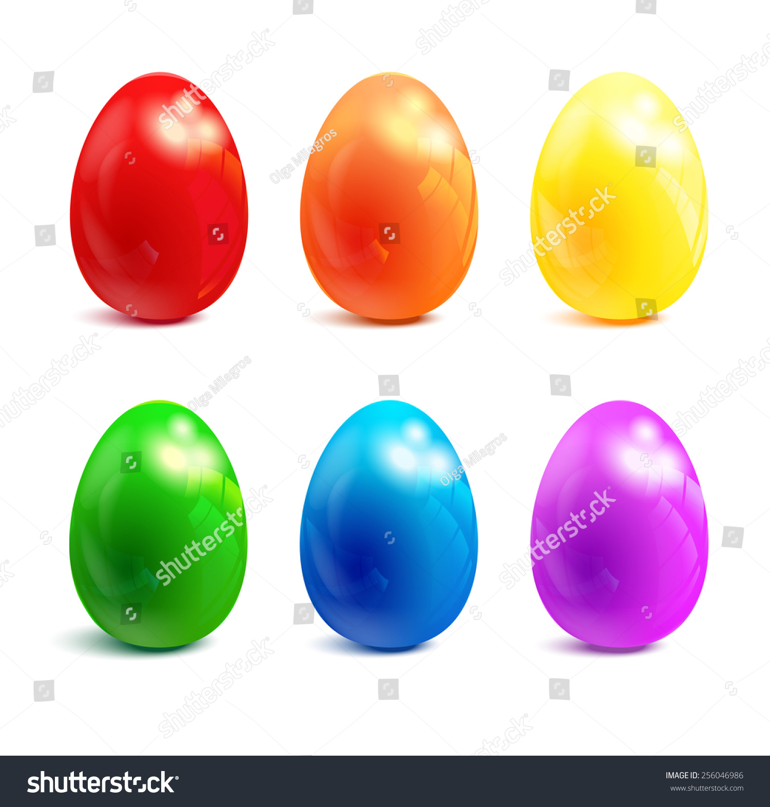 Easter Color Eggs Vector Easter Background Stock Vector (Royalty Free ...