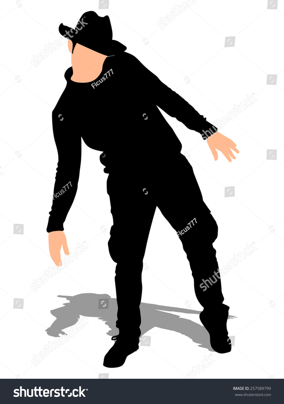 Man Hat Dancing Vector Stock Vector (Royalty Free) 257589799 | Shutterstock