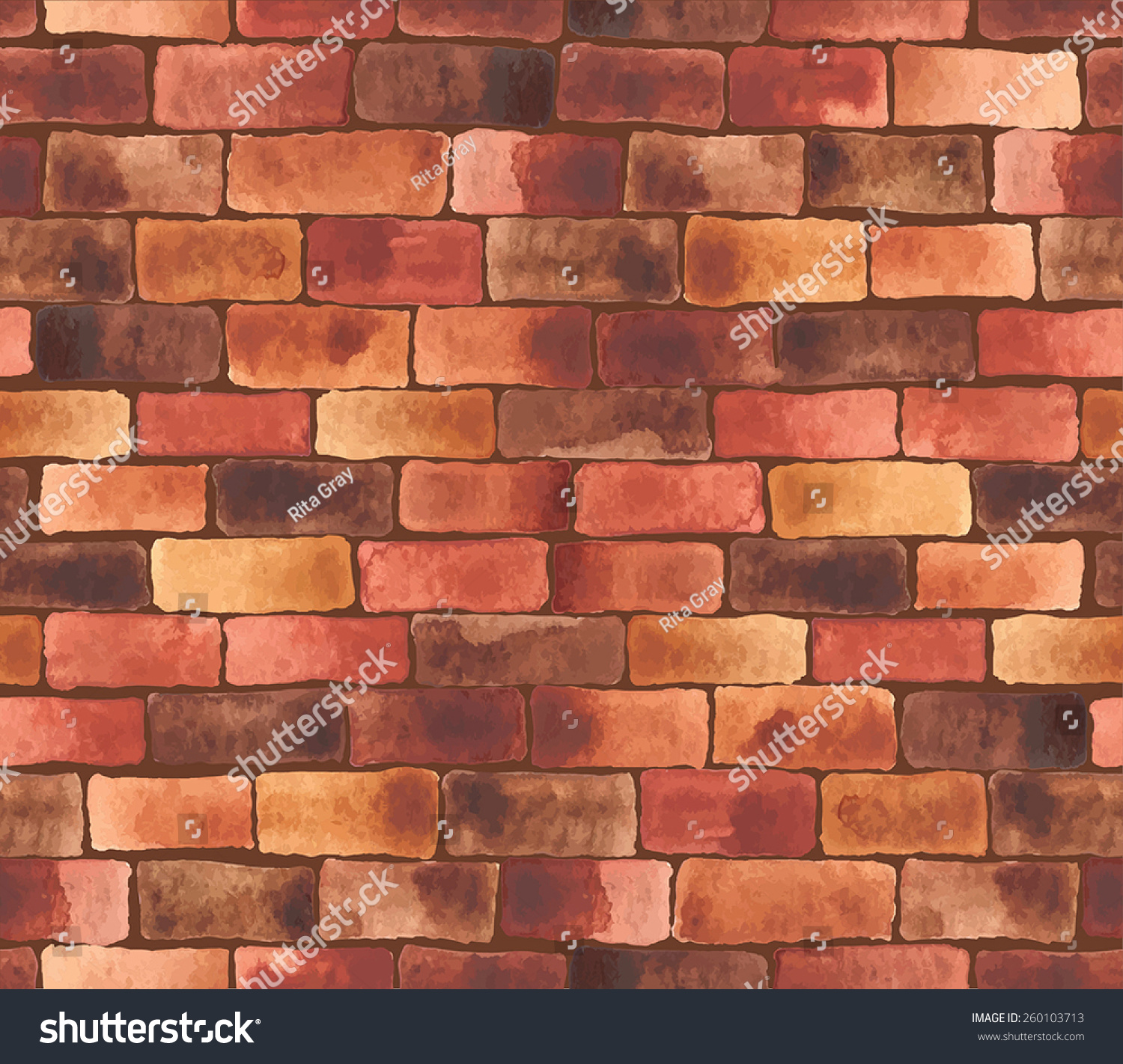 Bricks Background Pattern Stock Vector (Royalty Free) 260103713 ...