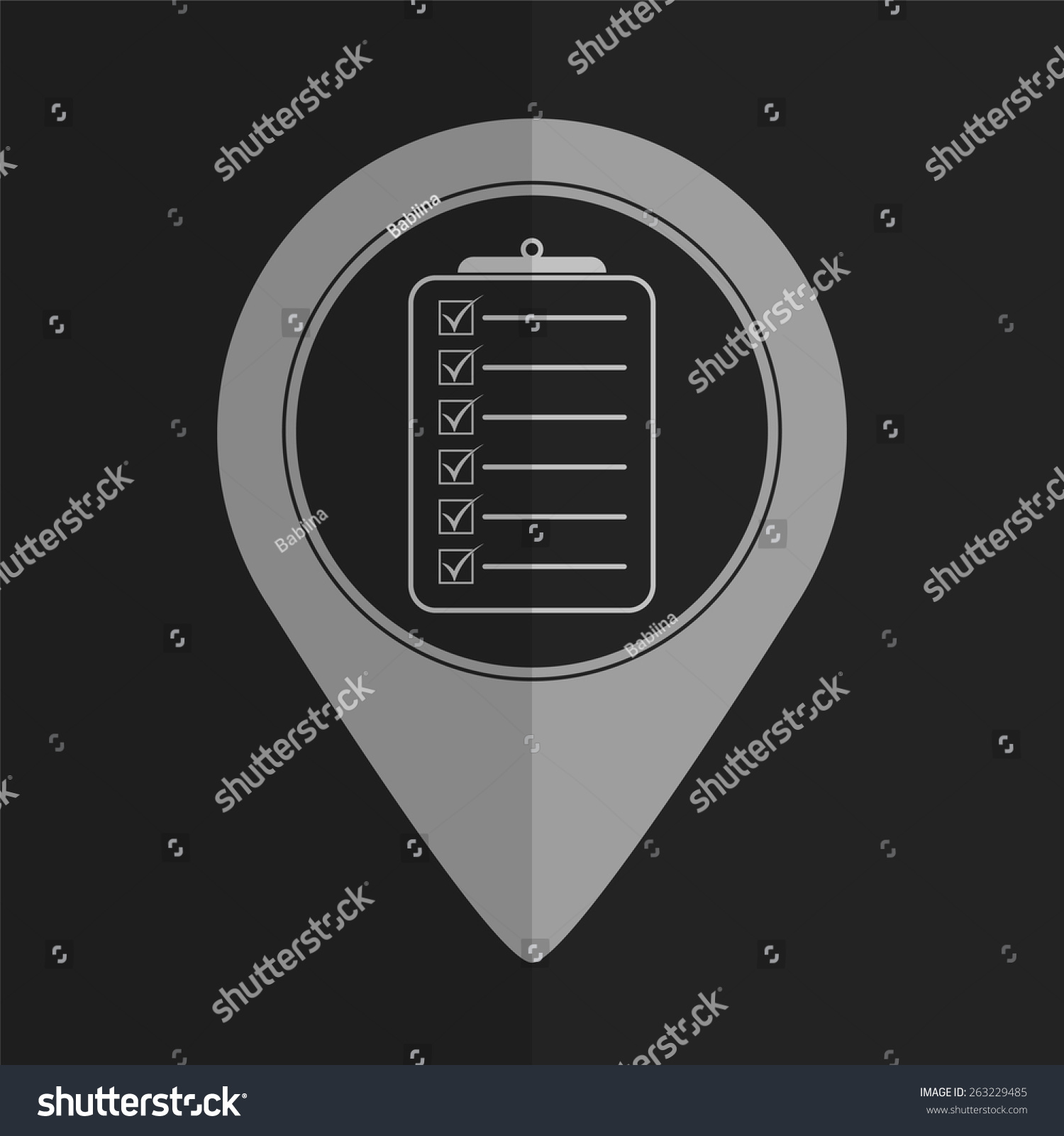 Check List Vector Icon Map Pointer Stock Vector (Royalty Free ...