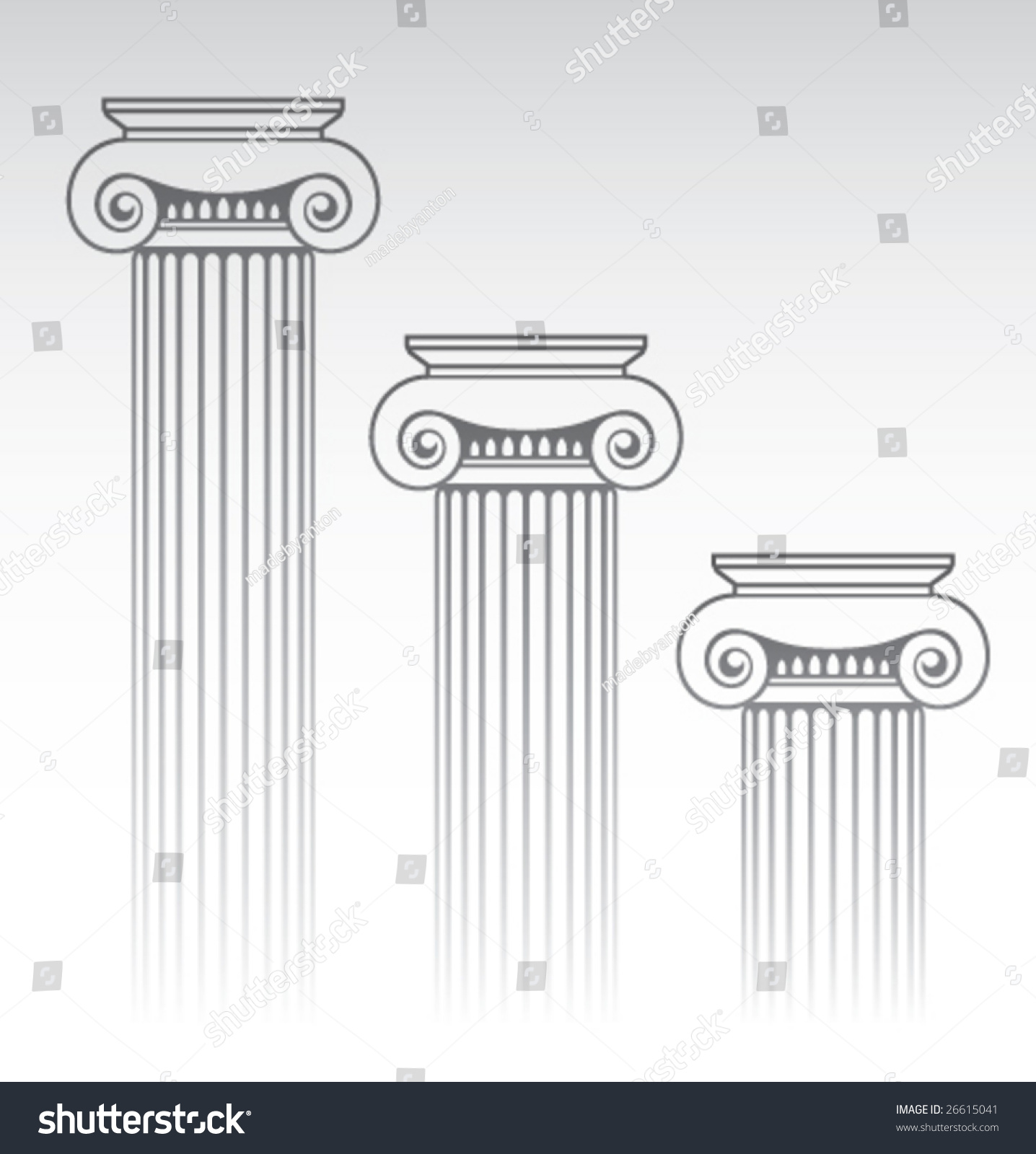 Vector Ionic Column Stock Vector (Royalty Free) 26615041 | Shutterstock