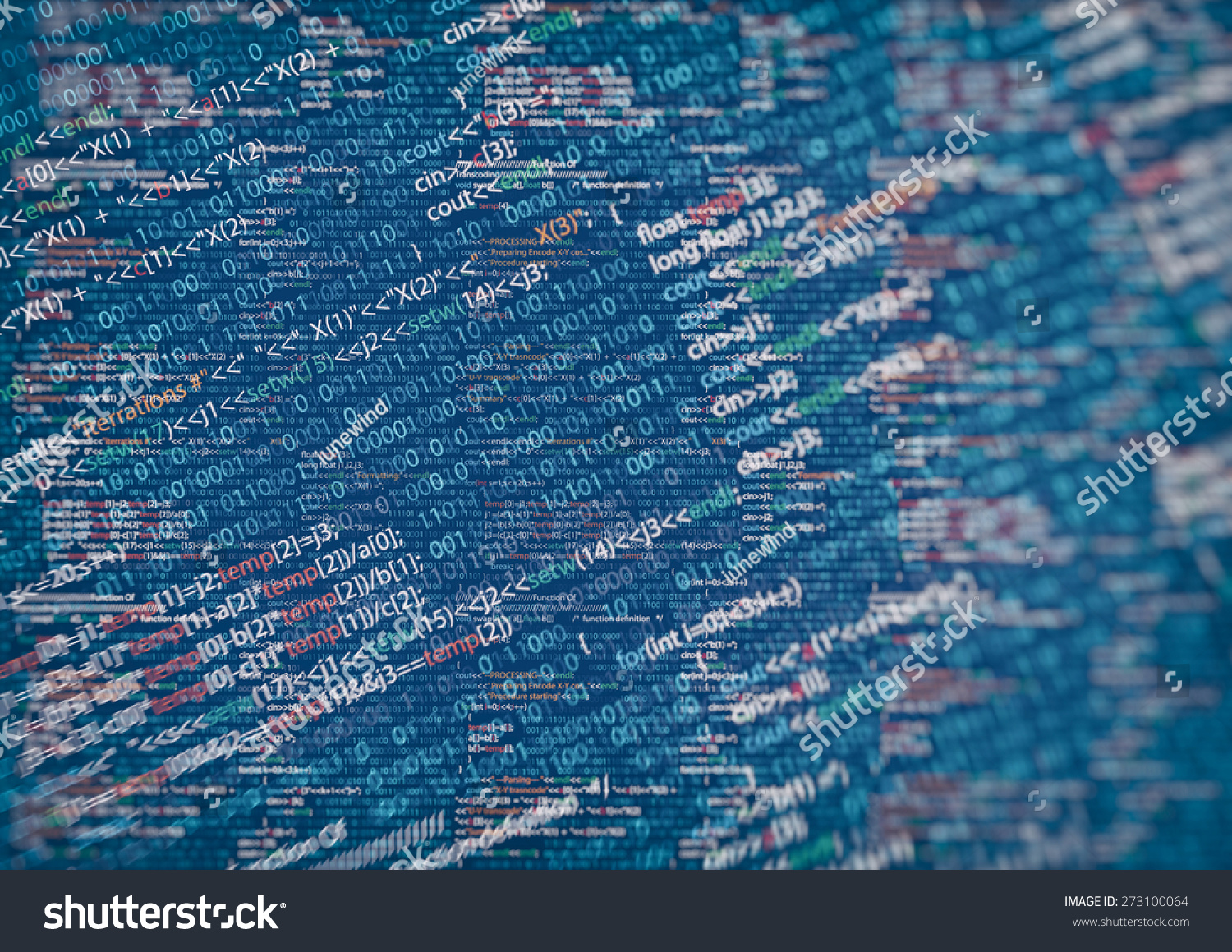 Abstract Program Source Code Screen Software Stock Photo 273100064 ...