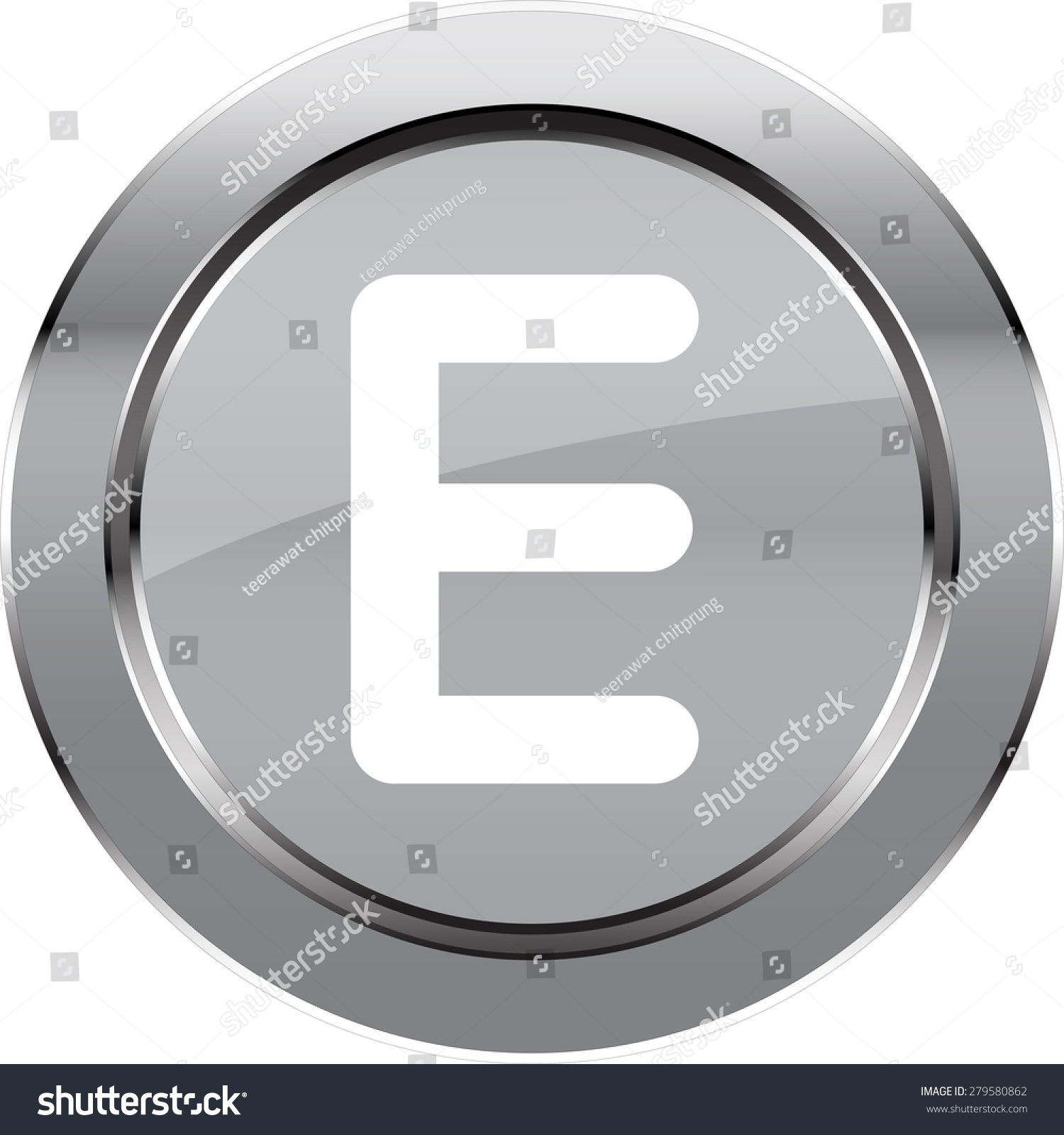 Vector Alphabet E Button Stock Vector (Royalty Free) 279580862 ...
