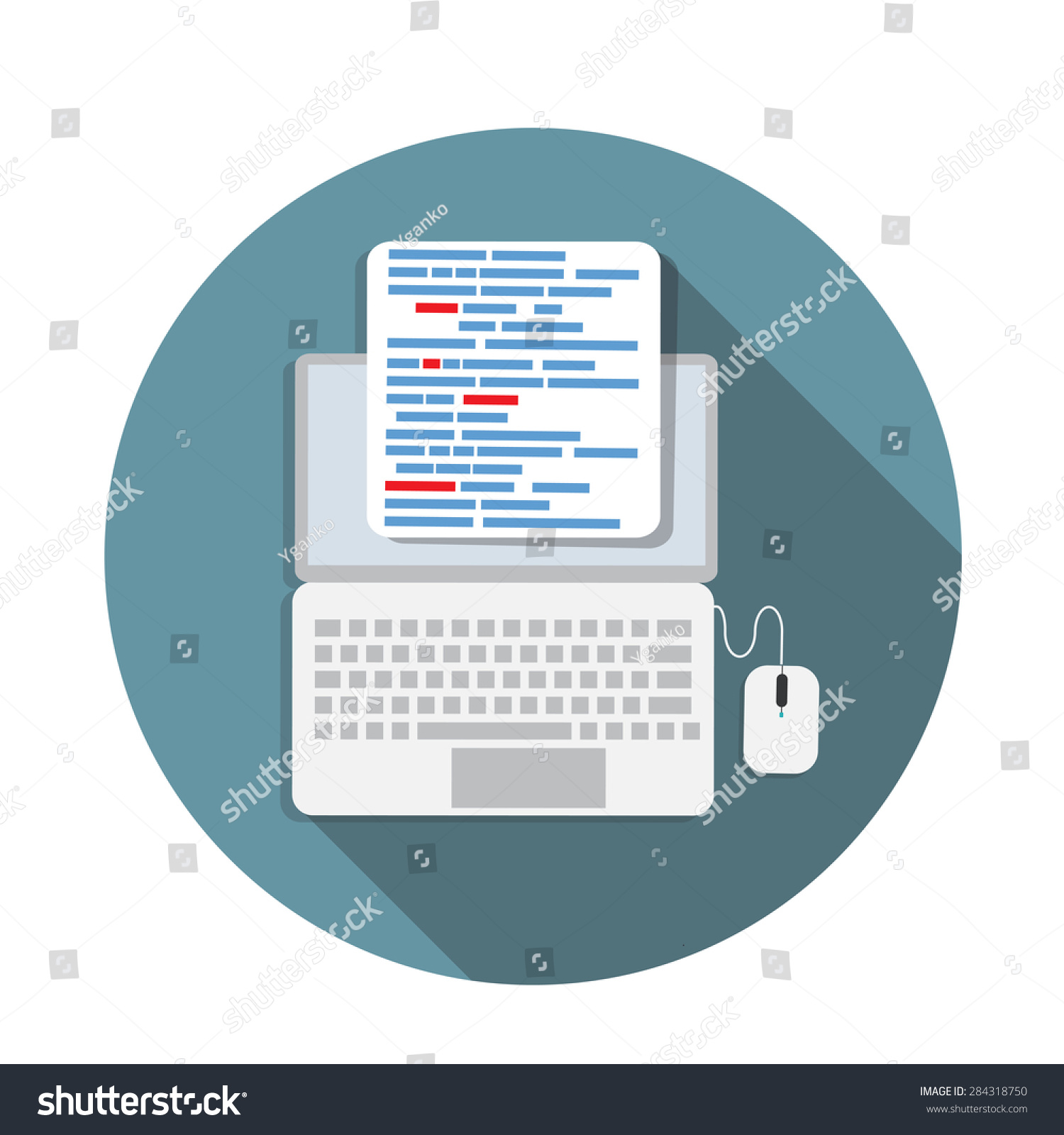 Programming Coding Concept Flat Background Vector Stock Vector (Royalty Free) 284318750 ...