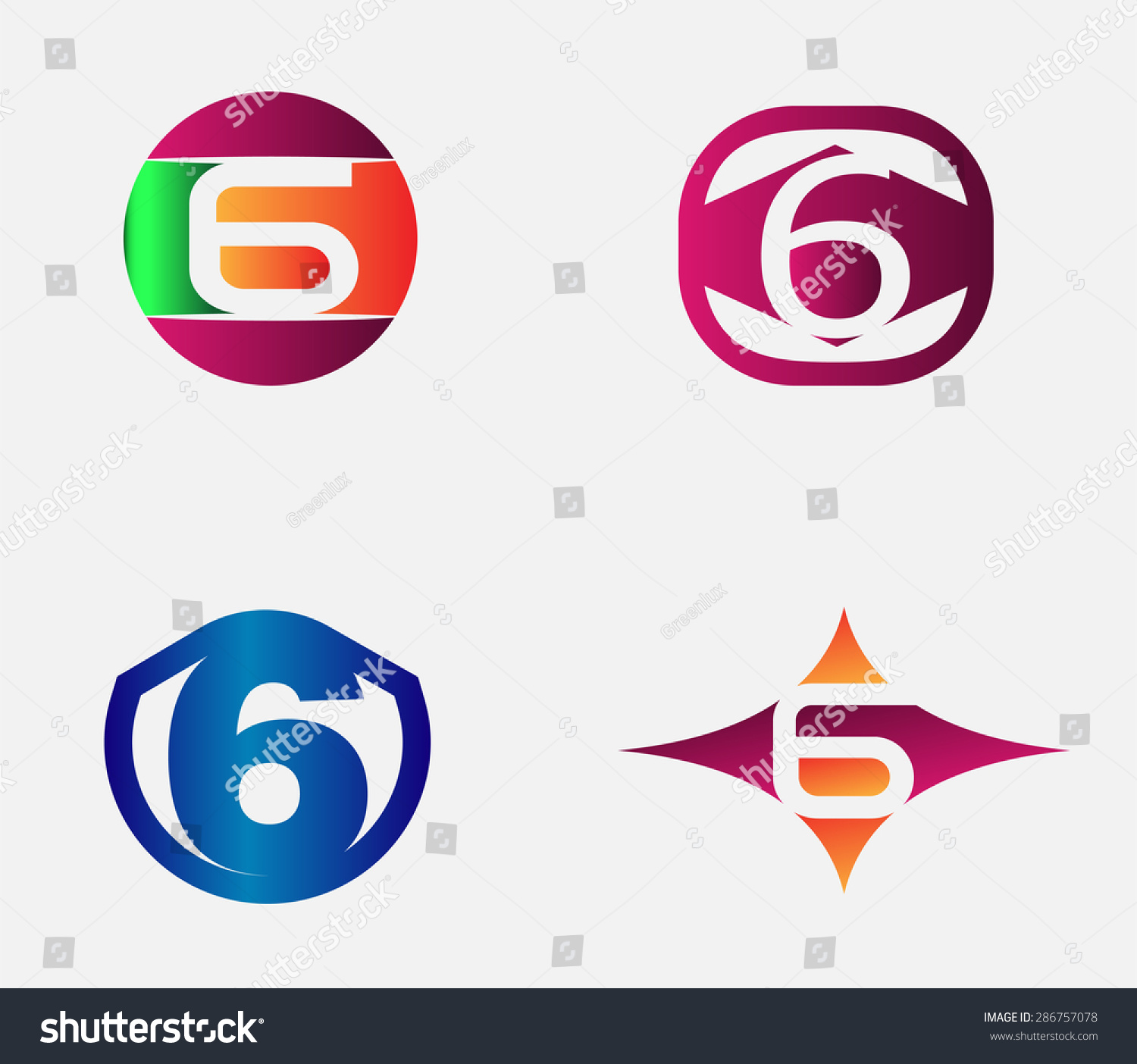 Number Six Logo Template Abstract Icon Stock Vector (Royalty Free ... Number Six Logo Template Abstract Icon Stock Vector (Royalty Free ...