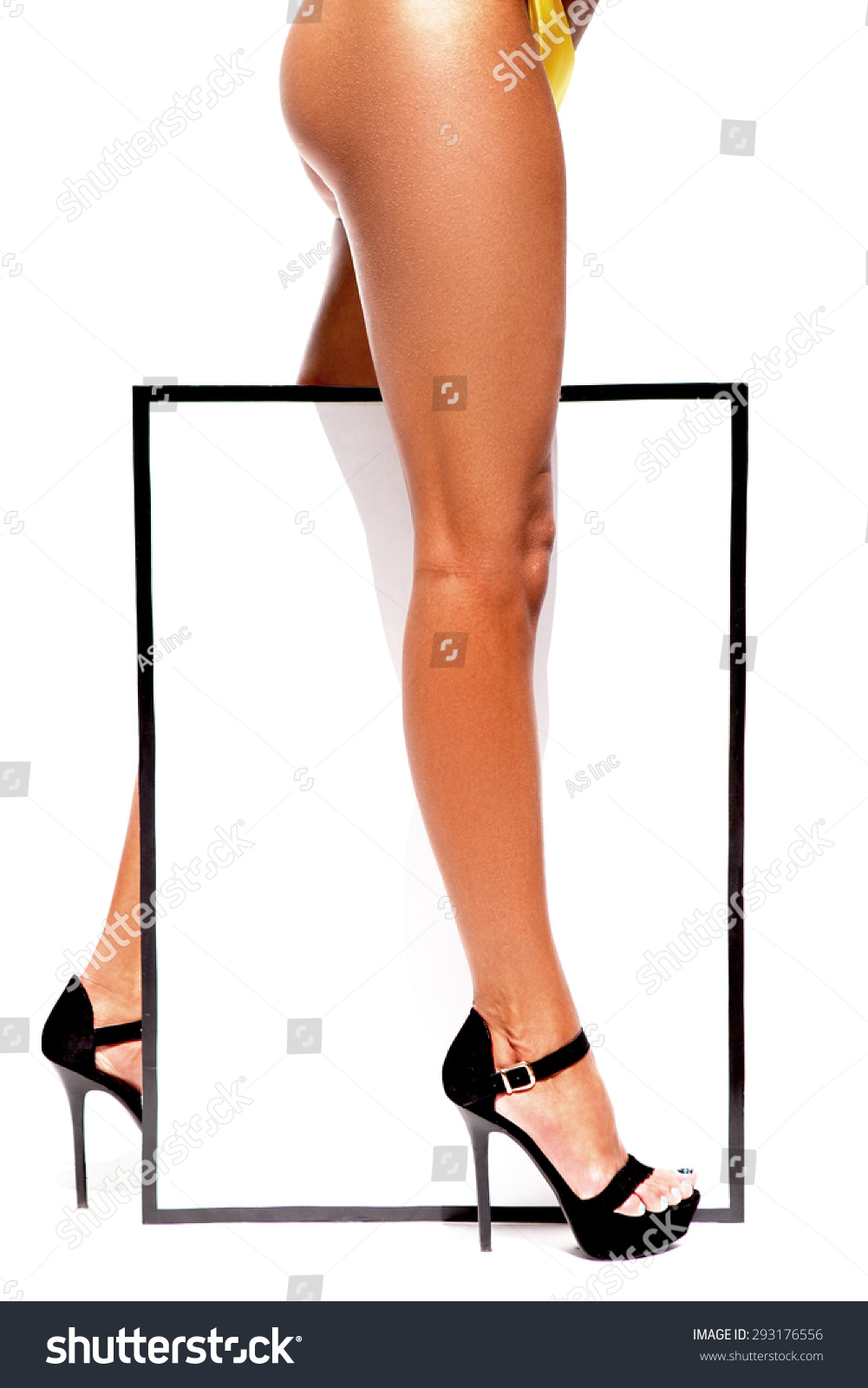Sexy Naked Brunette Holding Empty Board Foto Stock 293176556 Shutterstock