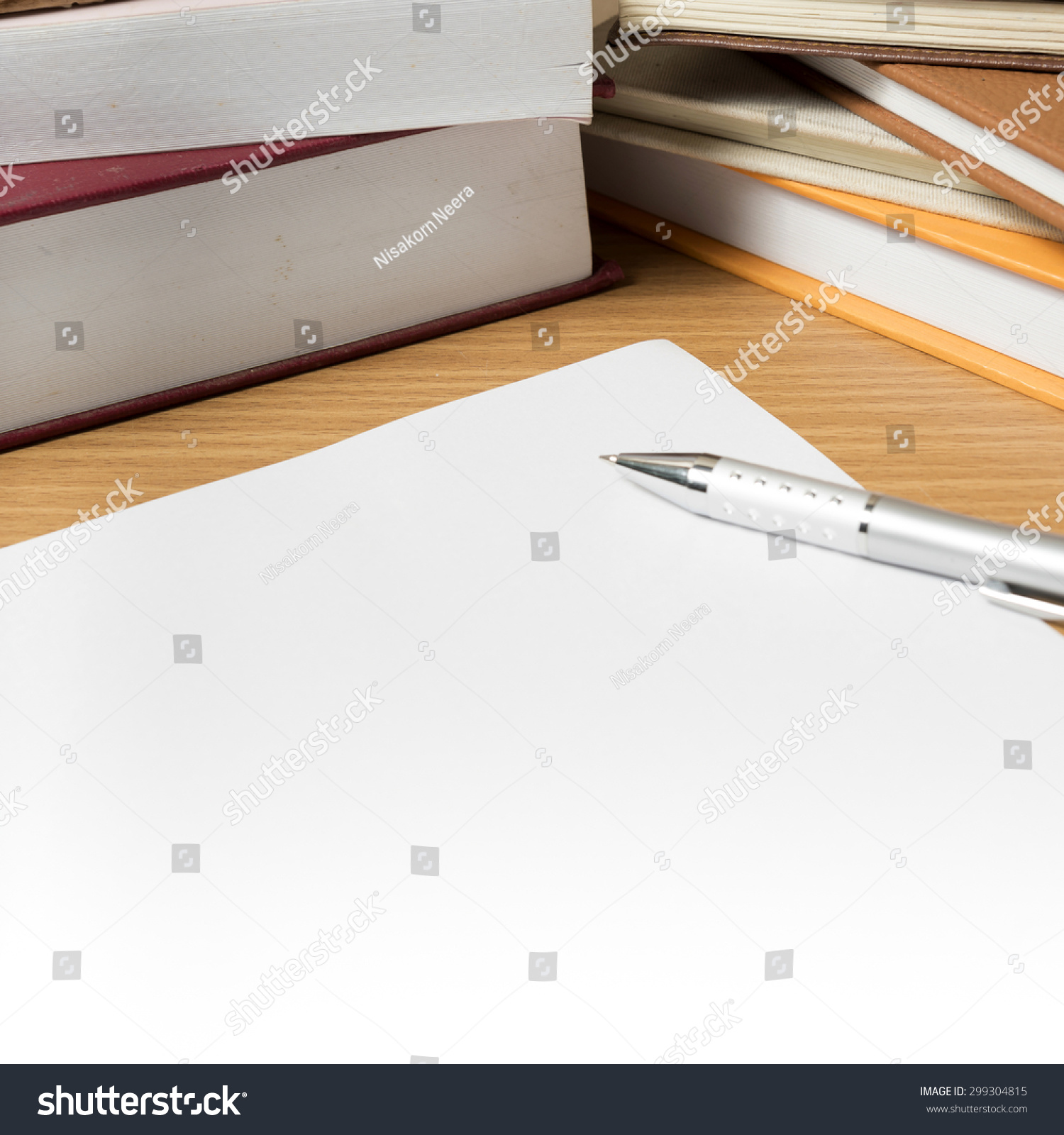 Empty Paper Pen Book On Wood Stock Photo 299304815 | Shutterstock Empty Paper Pen Book On Wood Stock Photo 299304815 | Shutterstock