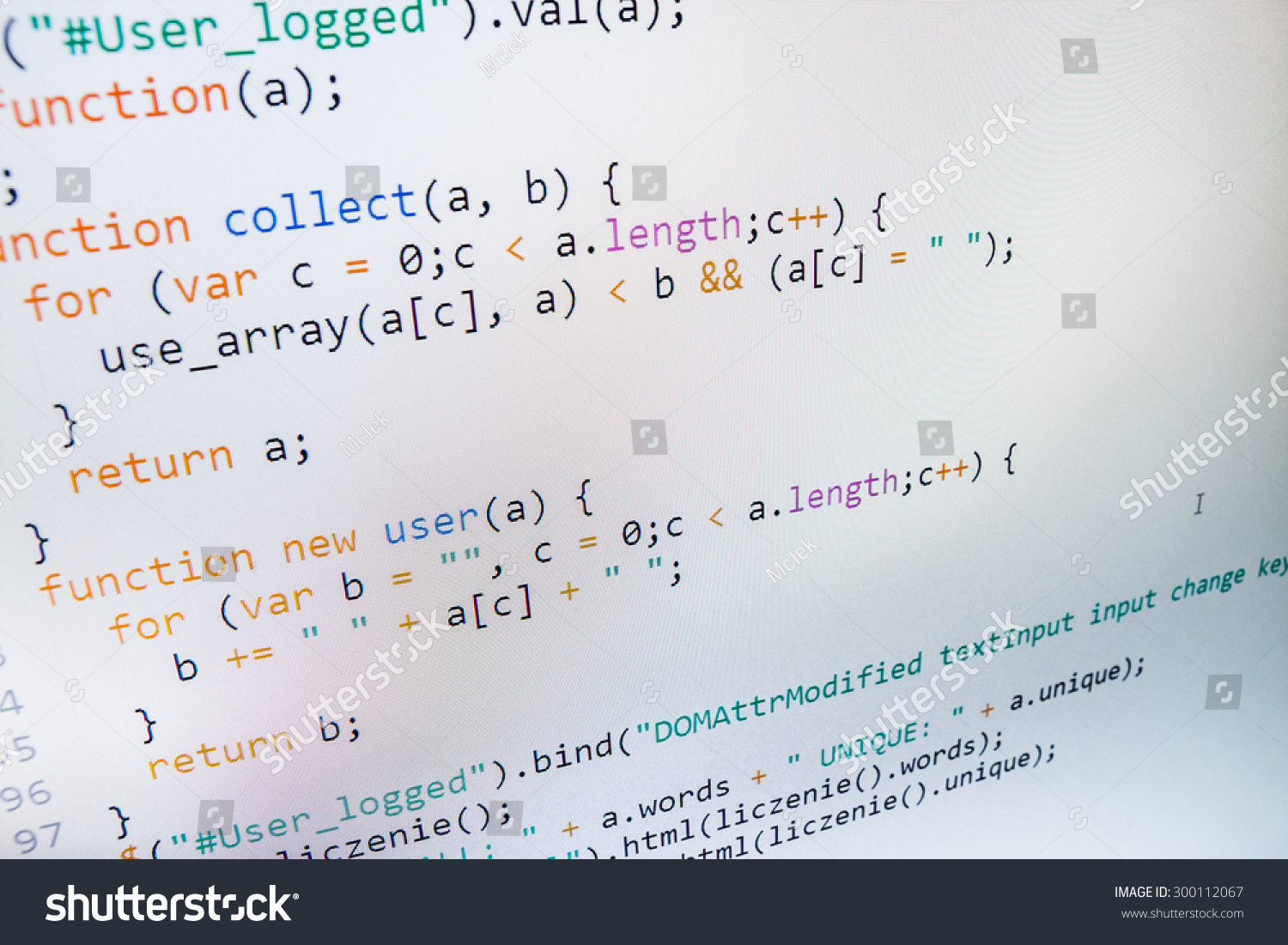 Software Developer Programming Code On Computer Stock Photo 300112067 ...
