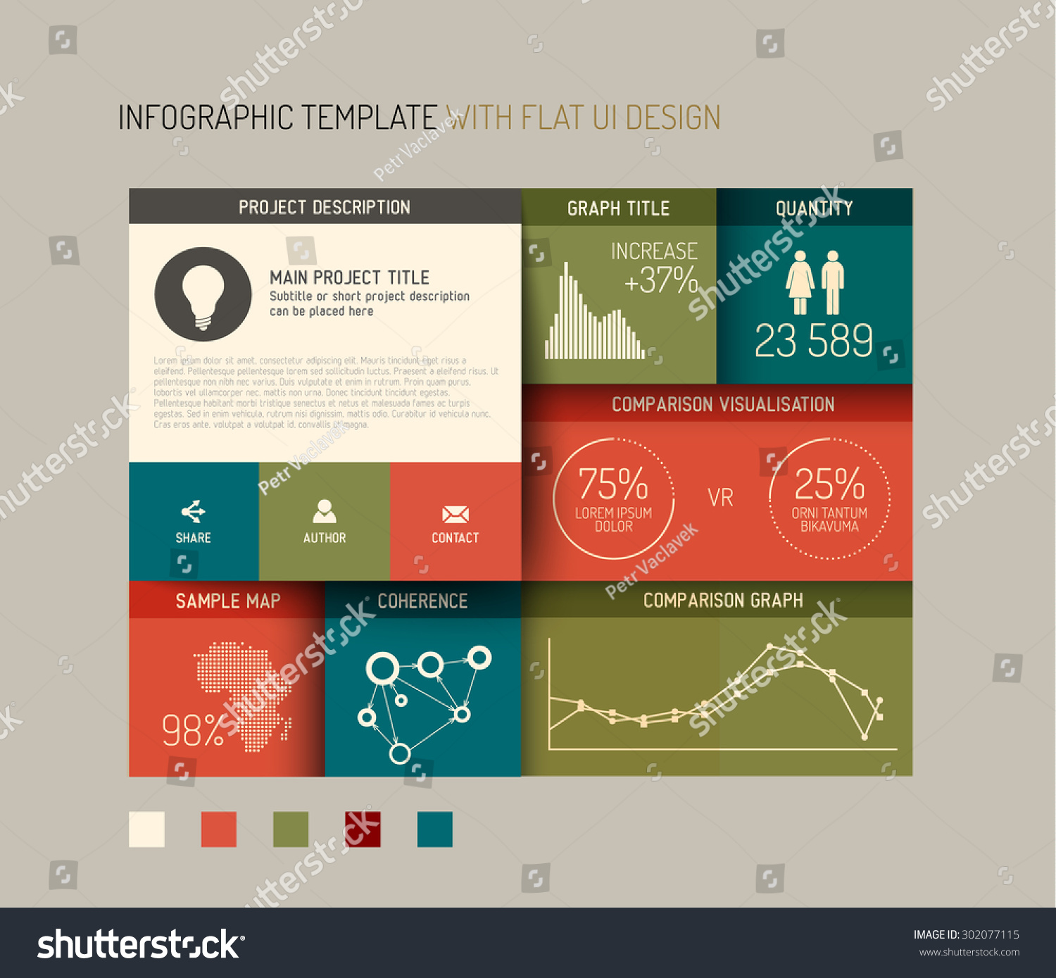 Vector Flat User Interface Ui Infographic Stock Vector (Royalty Free ... Vector Flat User Interface Ui Infographic Stock Vector (Royalty Free ...
