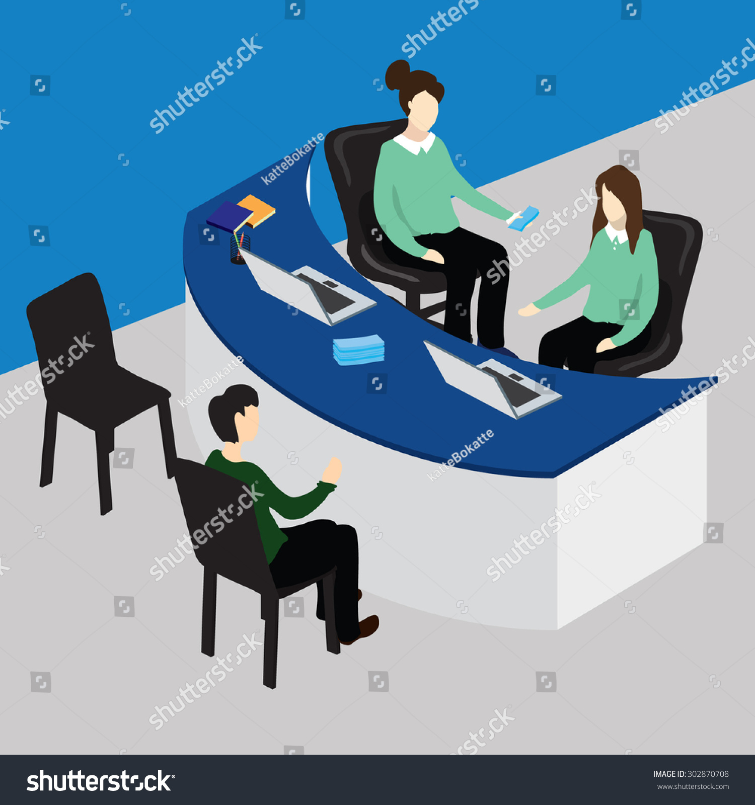Front Desk Vector Graphics Stock Vector (Royalty Free) 302870708 ...