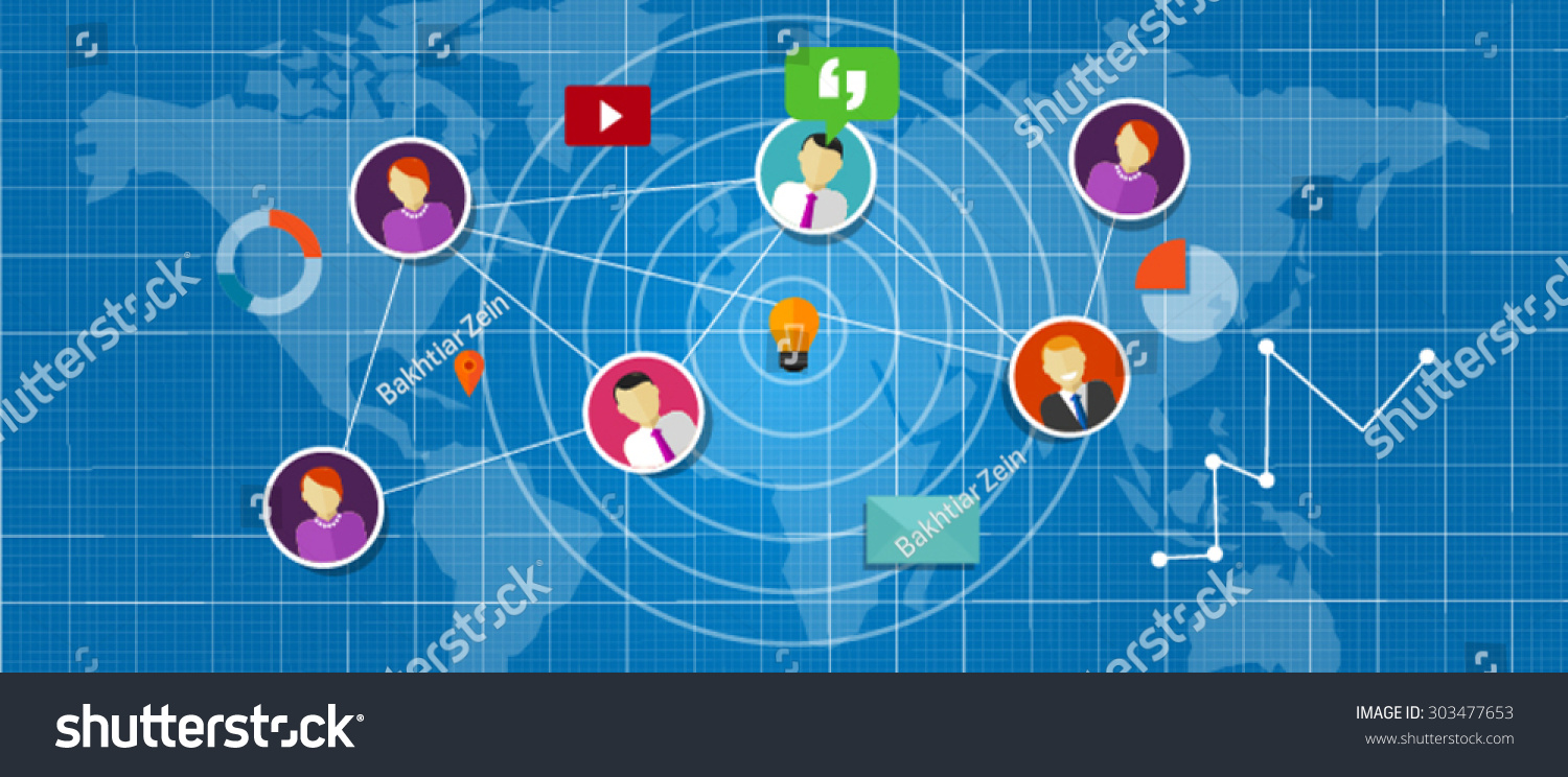 Social Network Media Interconnected People Around Stock Vector (Royalty ... Social Network Media Interconnected People Around Stock Vector (Royalty ...