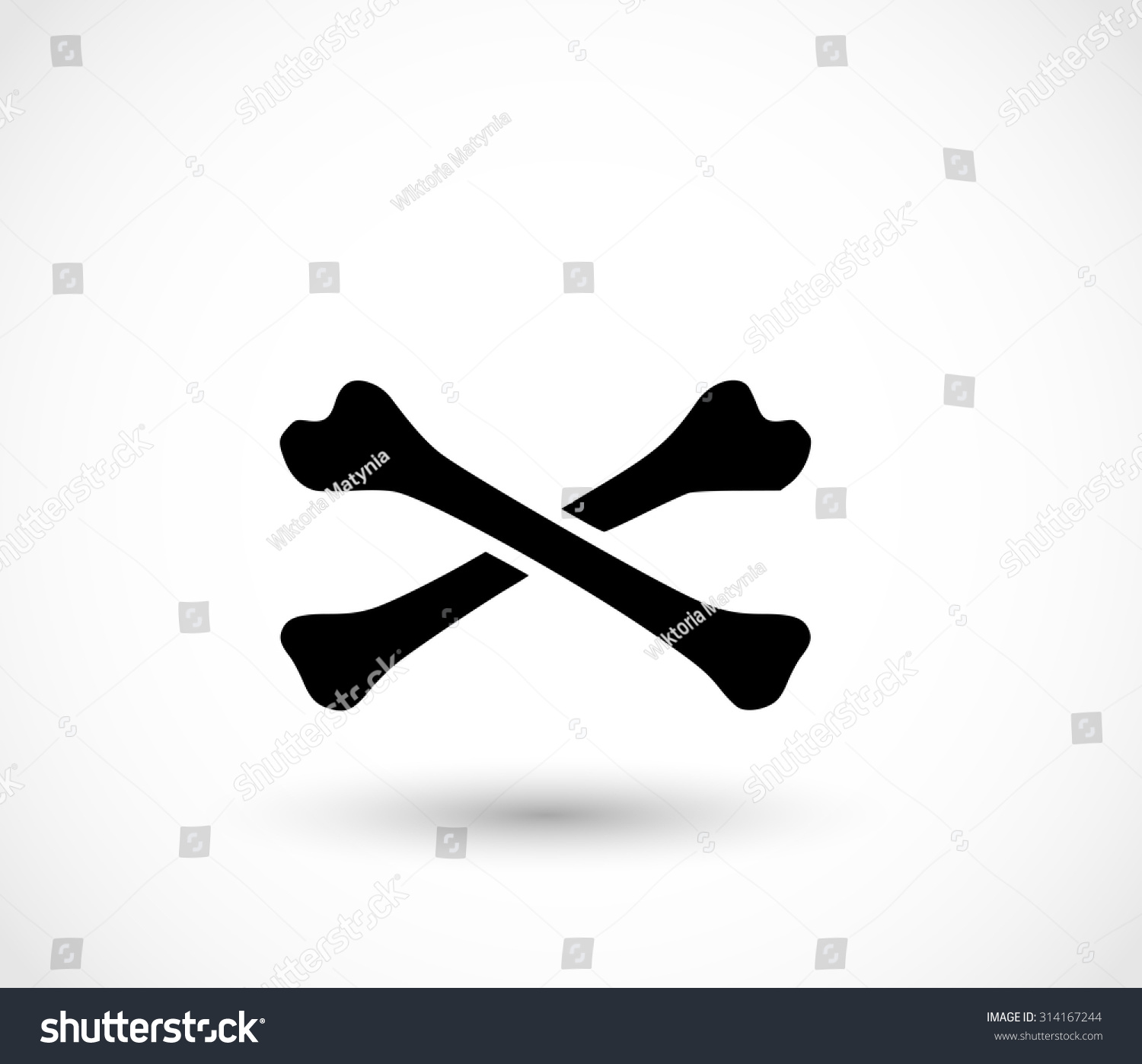 Bones Crossed Vector Stock Vector (Royalty Free) 314167244 | Shutterstock